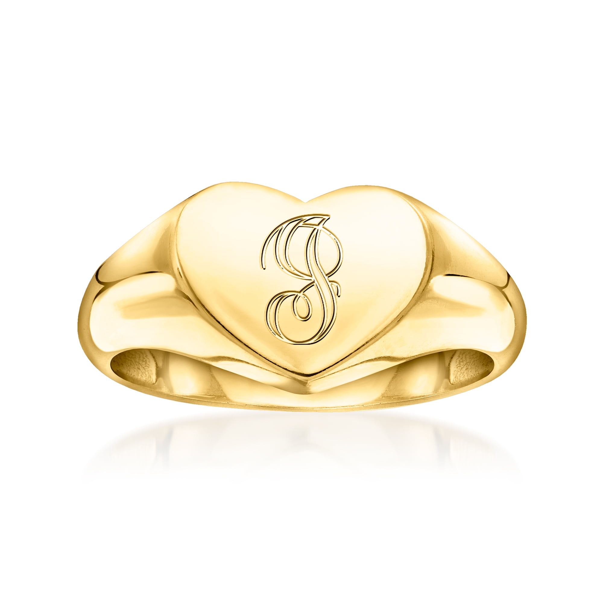 Pure Collection by Ross-Simons 18kt Gold Vermeil Personalized Heart ...