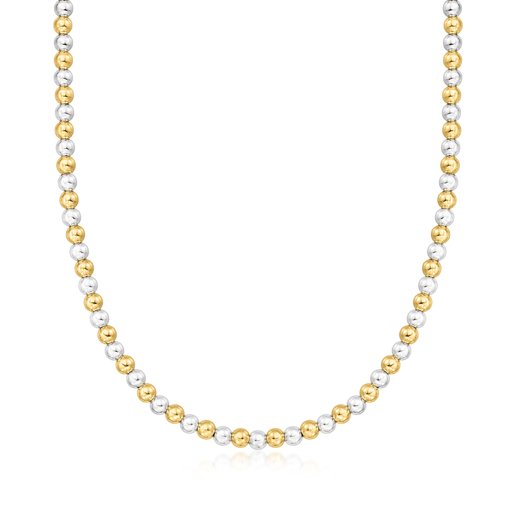 RS Pure by Ross-Simons Italian 5mm Sterling Silver and 18kt Gold ...