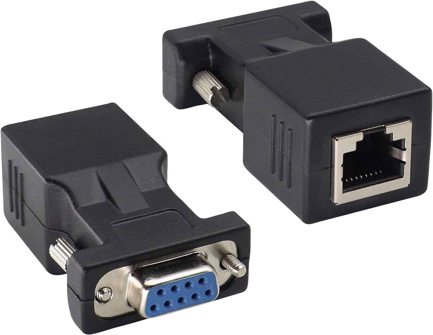 RS232 DB9 to RJ45 Converter RJ45 Female to DP9 9-Pin Serial Port RS232 Female Extender Adapter ...