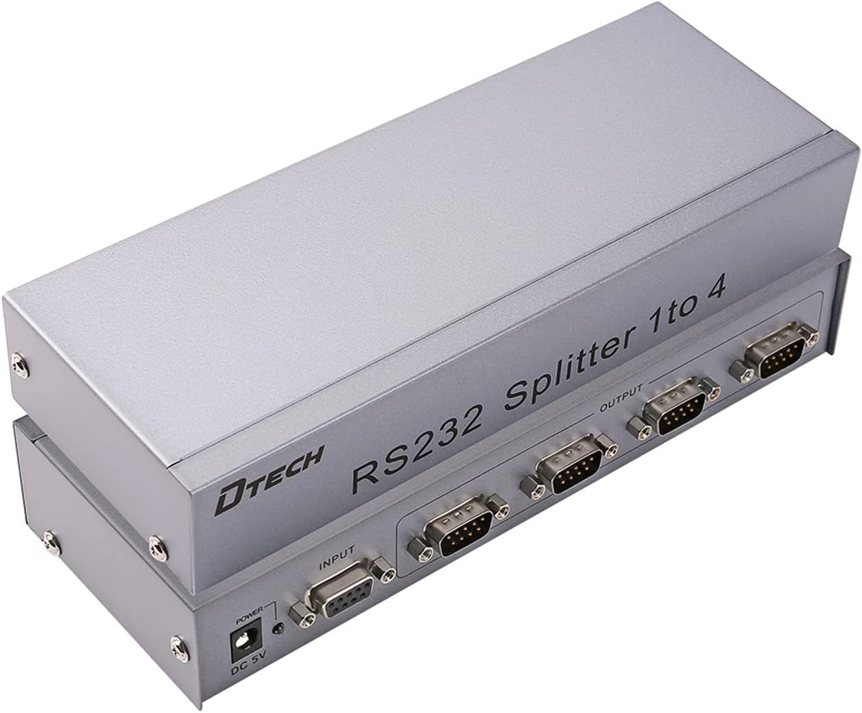 RS232 Splitter, 4 Port Serial Expansion Box 1x4 COM Port Expander with ...