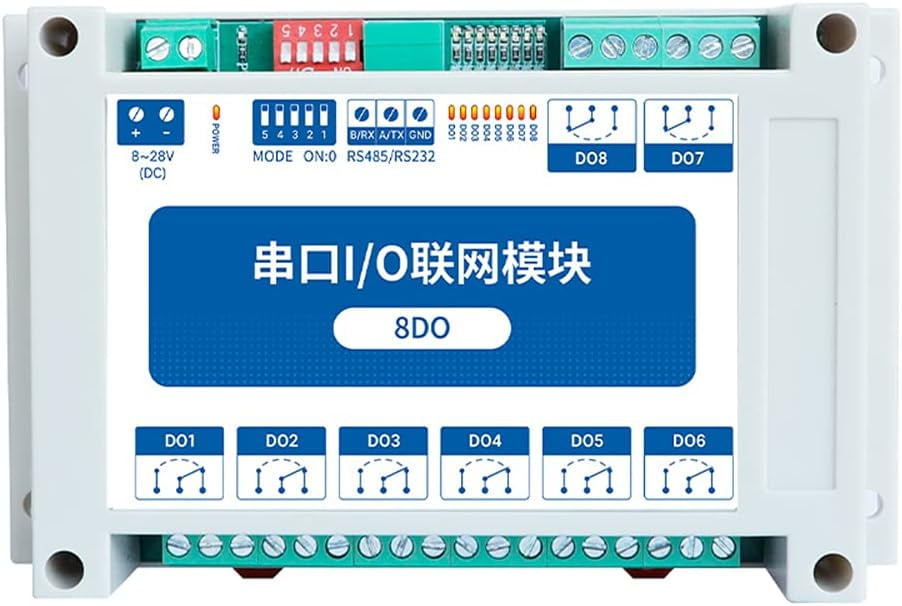 RS485 8DO ModBus RTU I/O MA01-XXCX0080 Network Modules Serial Port for ...