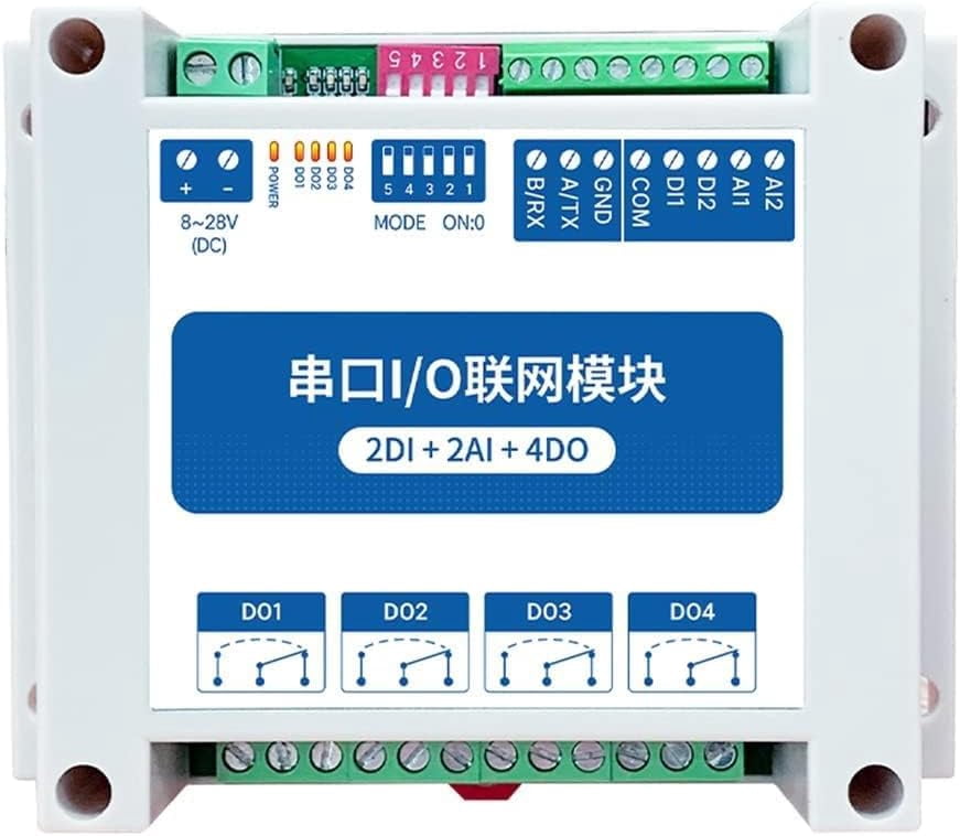 RS485 2DI+2AI+4DO ModBus RTU I/O MA01-AACX2240 Network Modules Serial ...