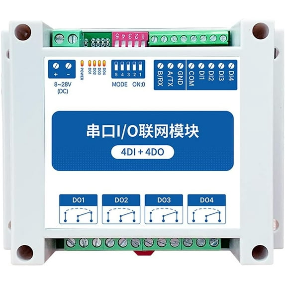RS485 4DI+4DO ModBus RTU I/O MA01-AXCX4040 Network Modules Serial Port ...