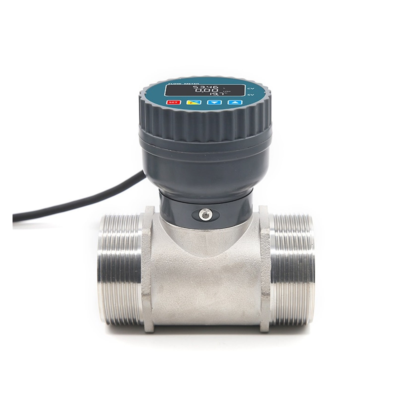 Rs485 Electronic Digital Display Flowmeter Stainless Steel Smart Lcd