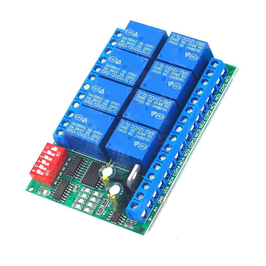 RS485 Relays Module DC12V 32/16/8 Channel for Automation Home Systems with Modbus RTU Control ...