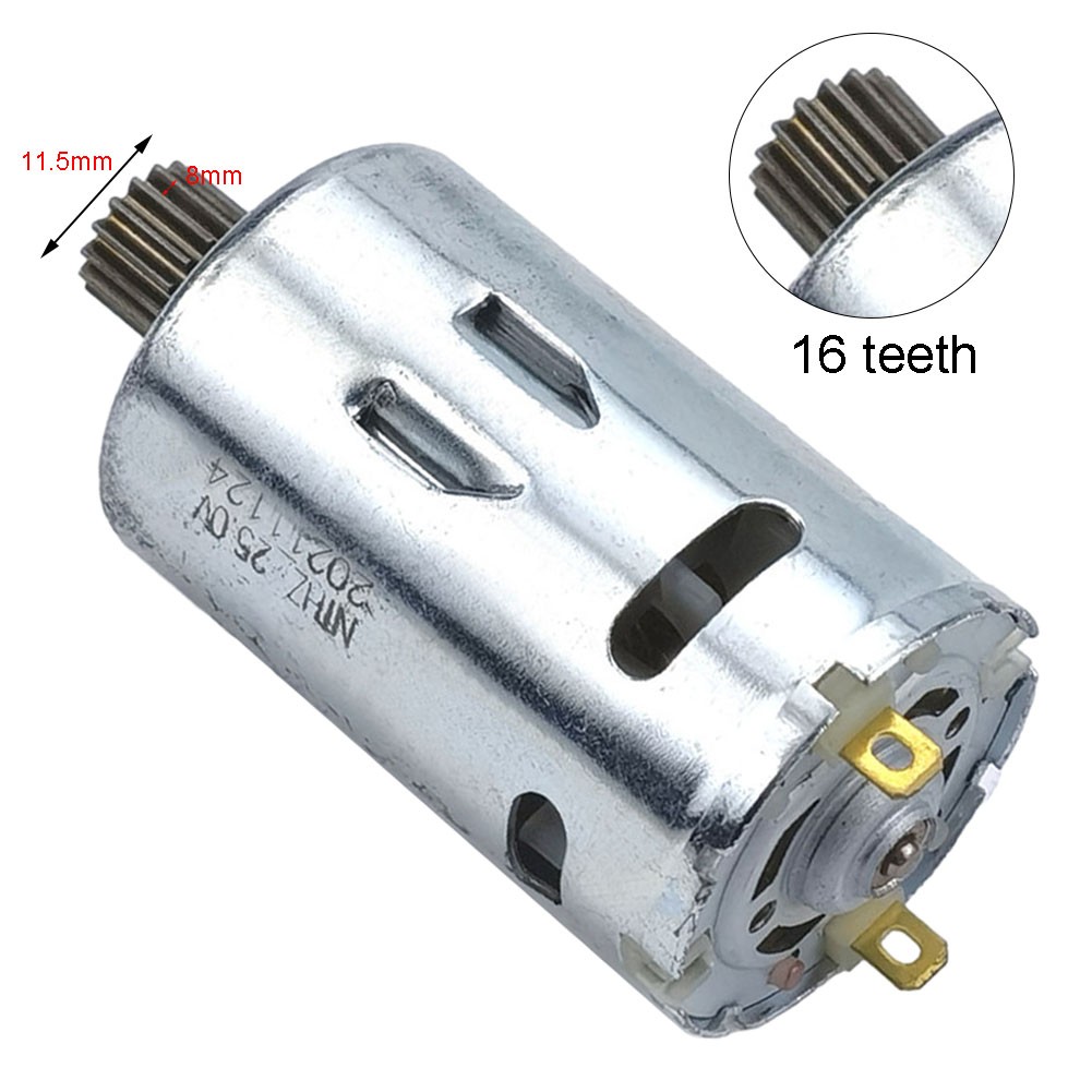 RS550 DC Motor 16 Teeth Gear 16.8V 25v for Cordless Charge Drill ...