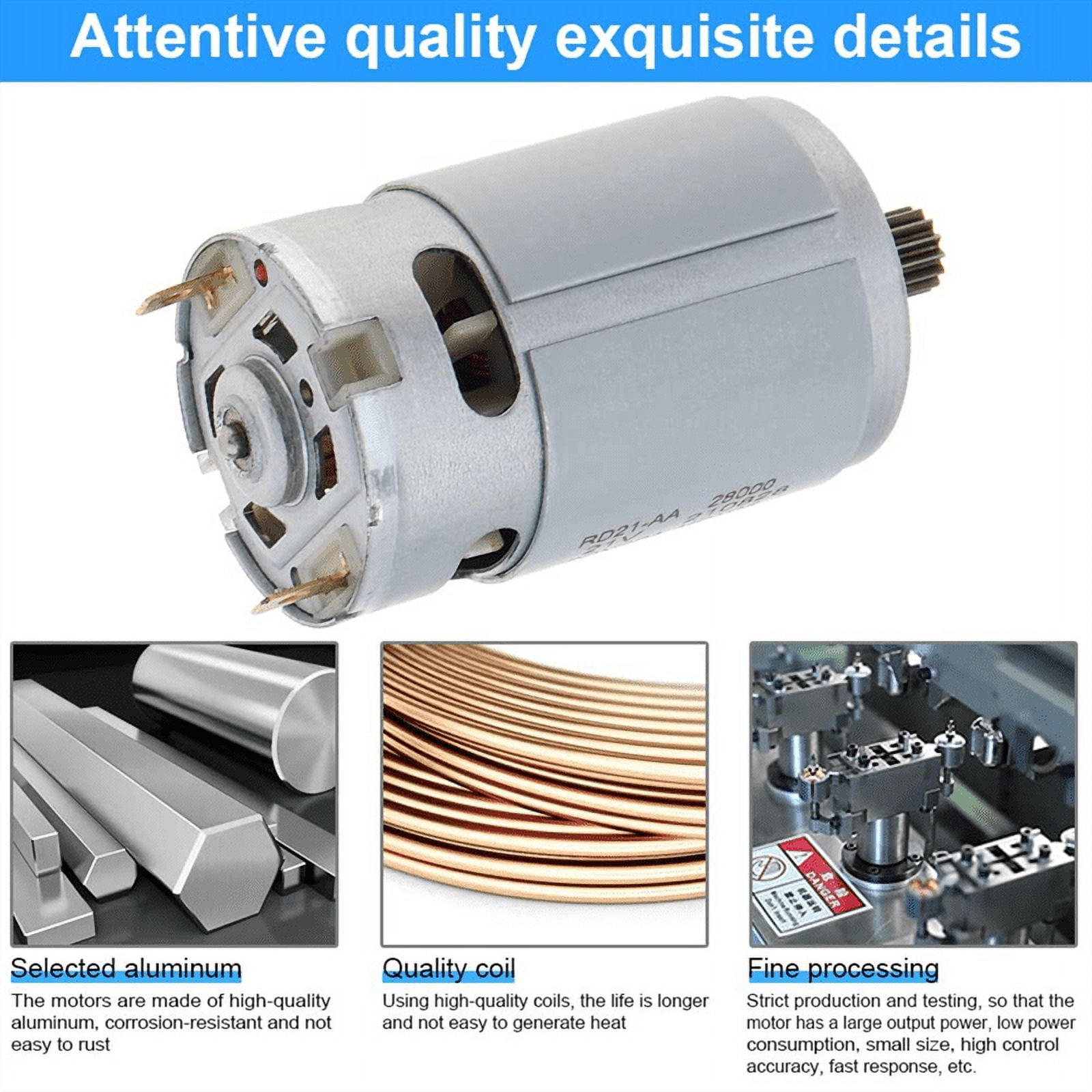 RS550 DC Motor 8.2mm 14 Teeth Gear Mini Motor 21V 29800RPM Electric Saw ...