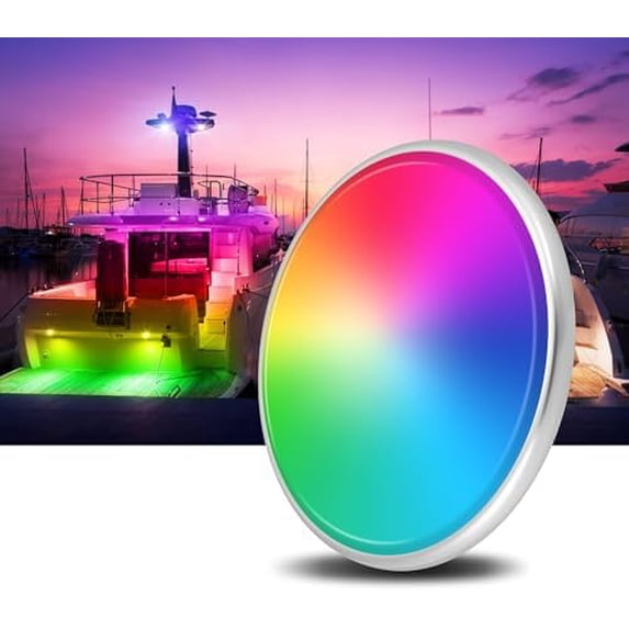 RS6-2 Marine LED Courtesy Light Boat Interior Light IP65, 4.5" 27LED ...