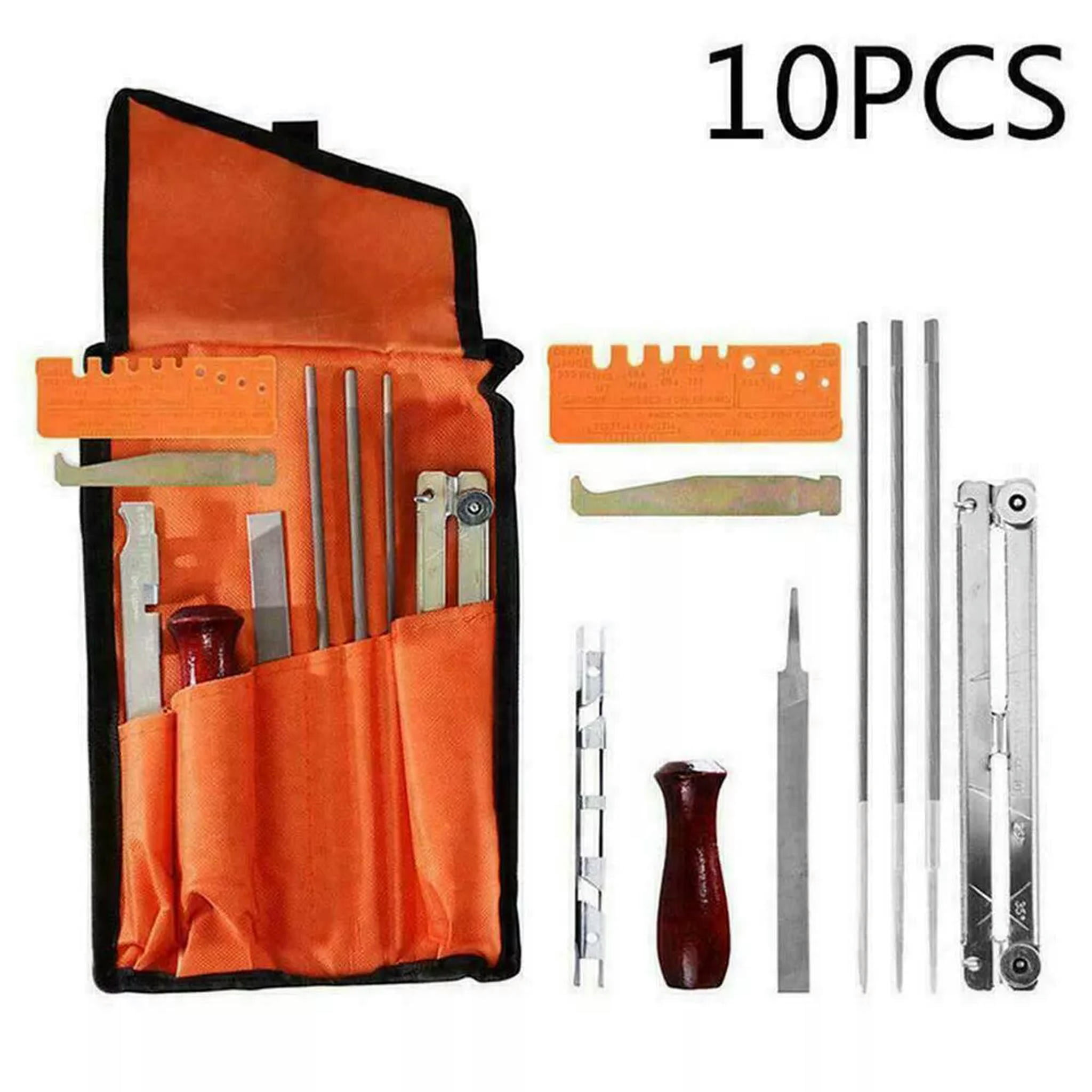 RSAMD 10 PCS Chainsaw Sharpening File Filing Kit Chain Sharpen Saw ...