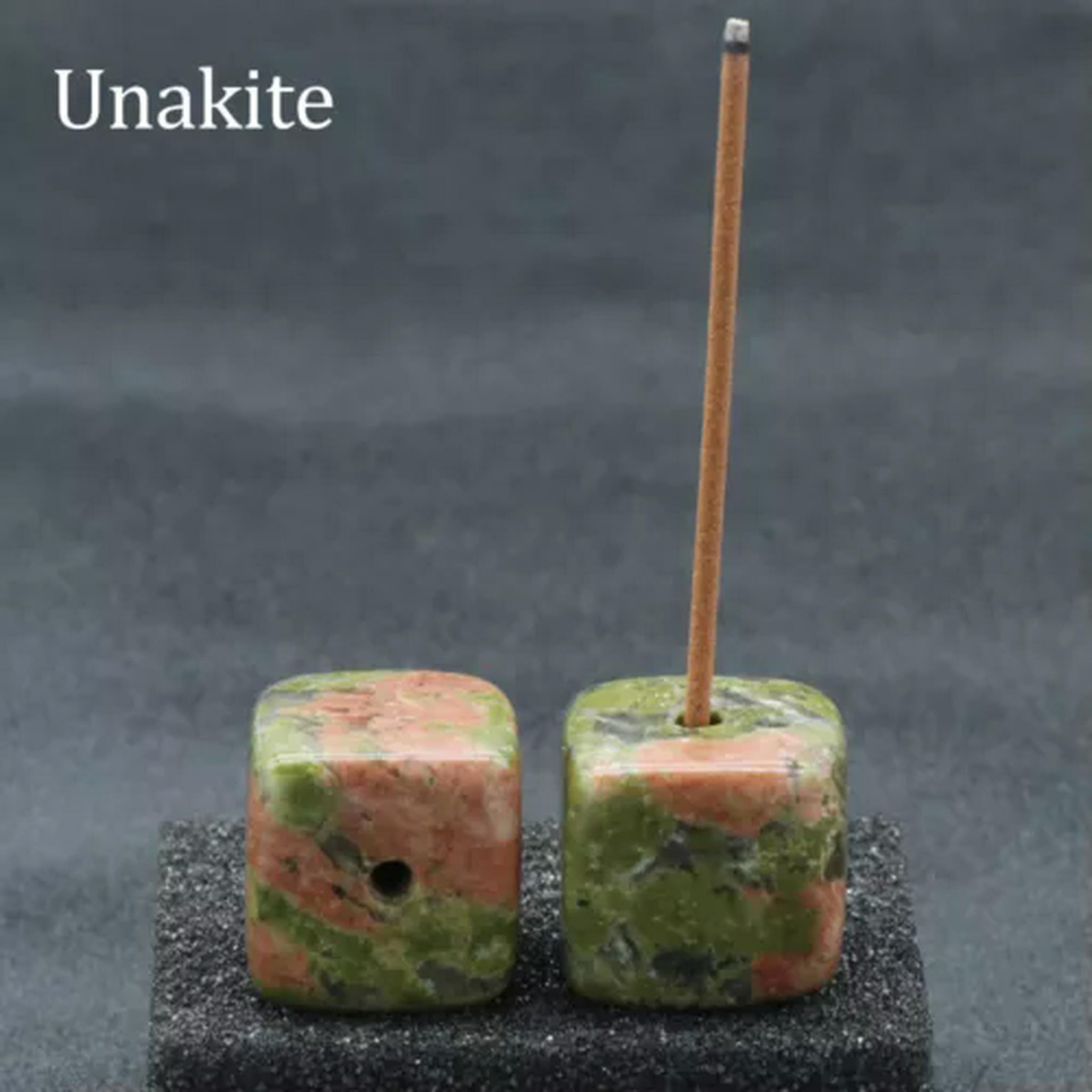 RSAMD 20mm 1PC Natural Crystal Stone Cube Square Incense Burner Stick ...