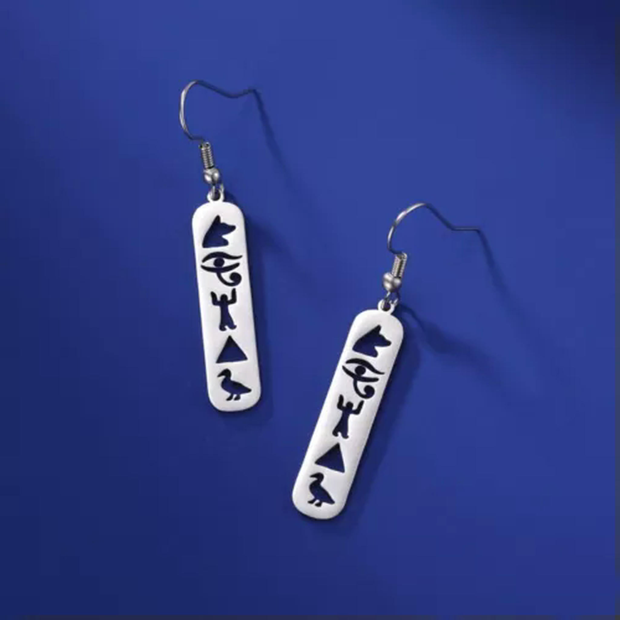 RSAMD Ancient Egyptian Cartouche Hieroglyph Symbols Earrings Eye of ...