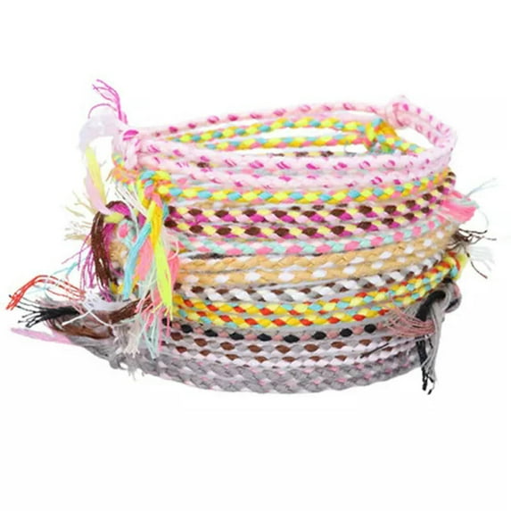 RSAMD Boho Style Simple Lucky Four Strand Color Handmade Woven Thread ...