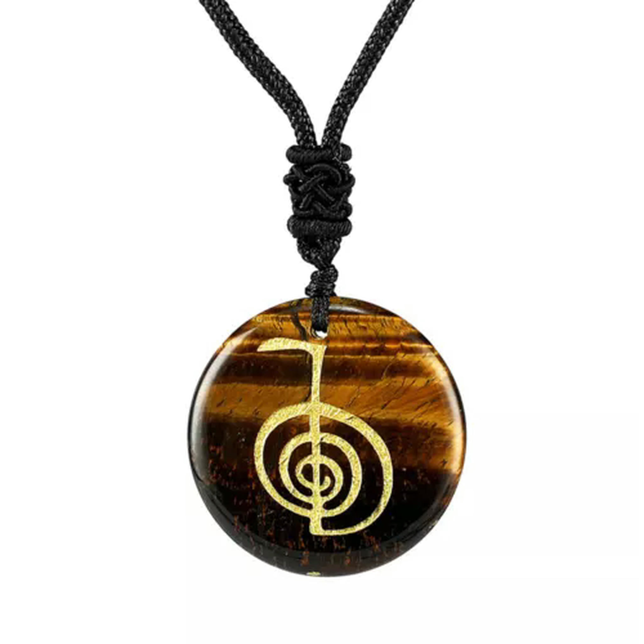 RSAMD Cho Ku Rei Symbol Necklace Natural Crystal Quartz Stone Aura ...