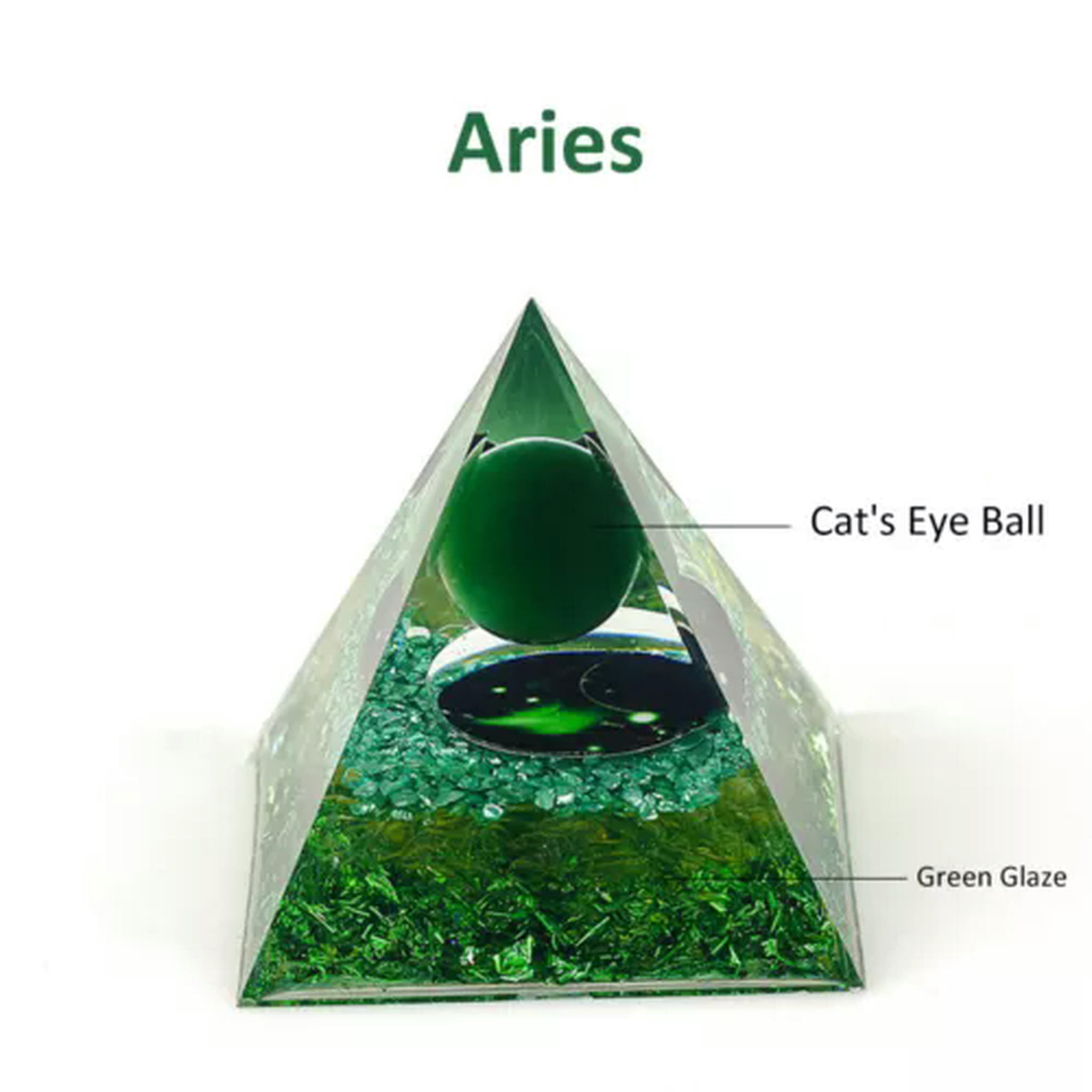 RSAMD Crystal 12 Constellation Pyramid Chakra Energy Generator Orgonite ...