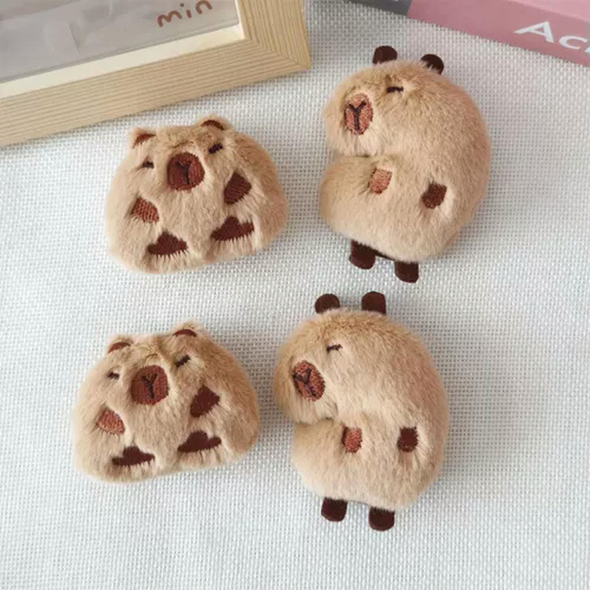 RSAMD Cute Capybara Animal Plush Doll Brooch Fluffy Soft Stuffed ...