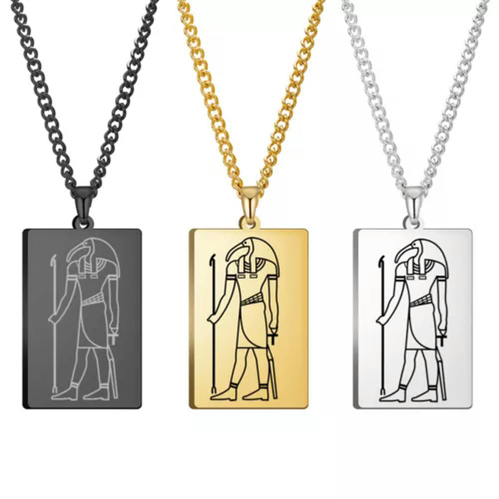 RSAMD Egyptian God Talisman Pendant Necklace Egypt God of Magic Wisdom ...