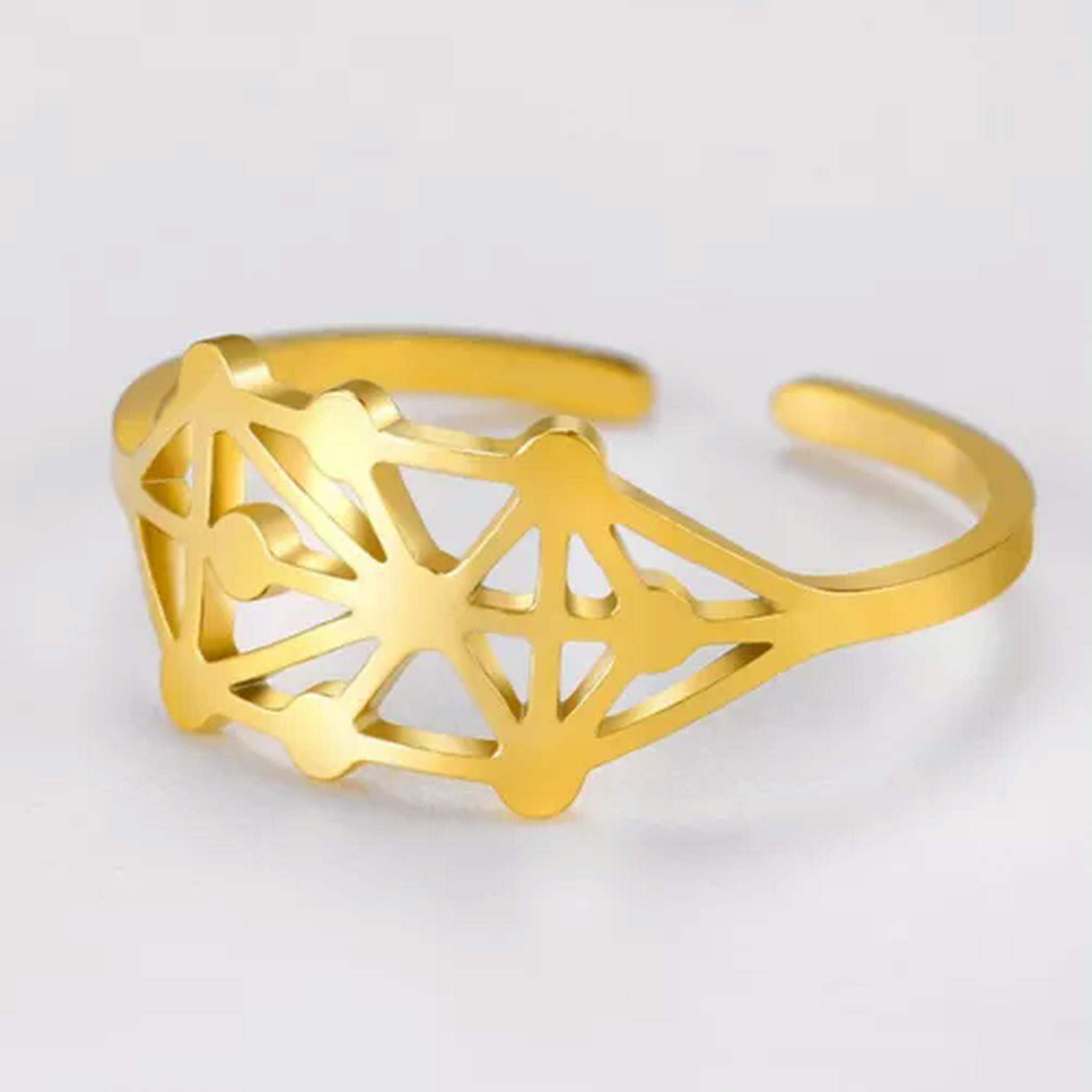 RSAMD Kabbalah Tree of Life Women Ring Adjustable Sephiroth Symbol ...