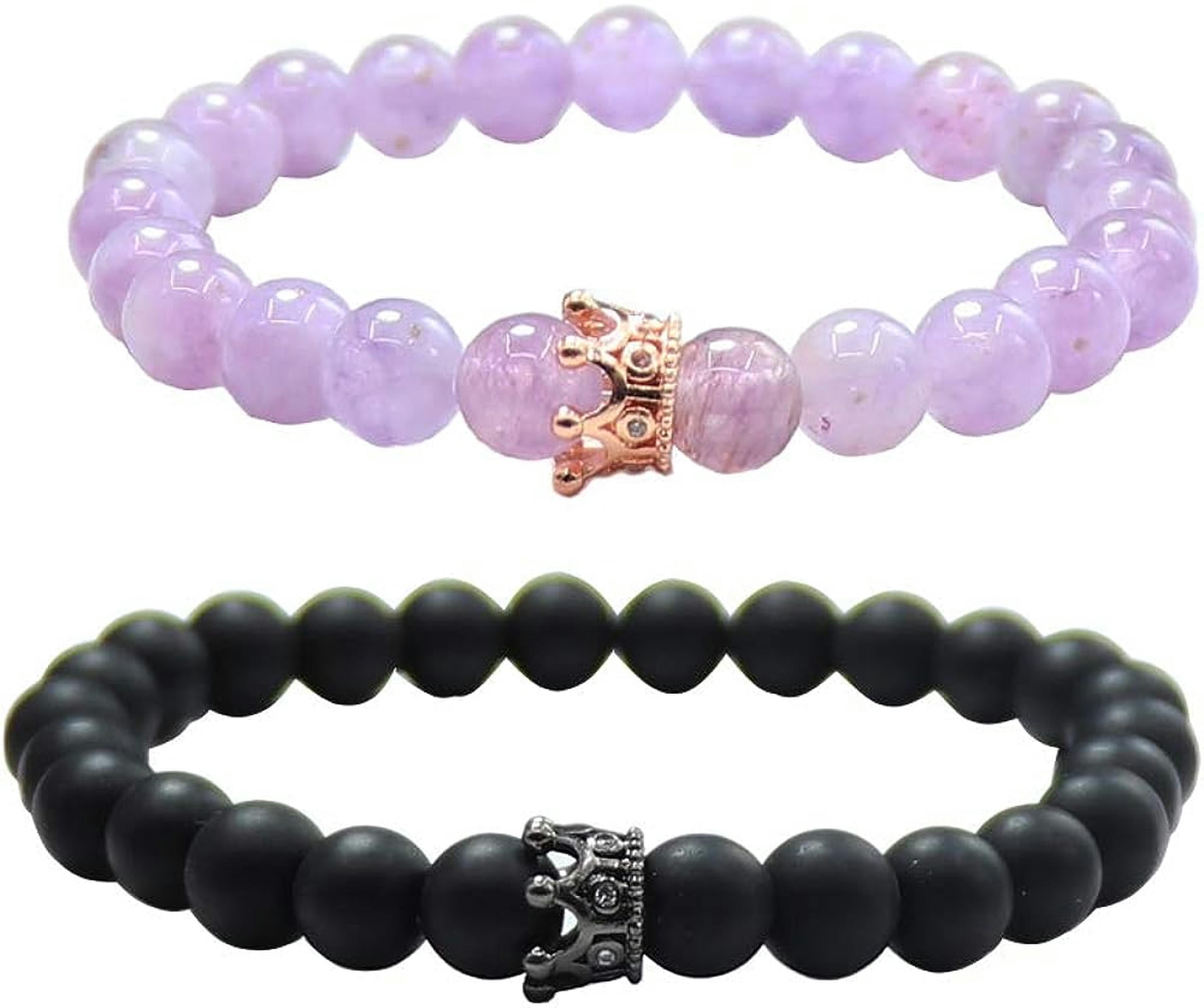 RSAMD King Queen Crown Distance Couple Bracelets His and Her Friendship ...