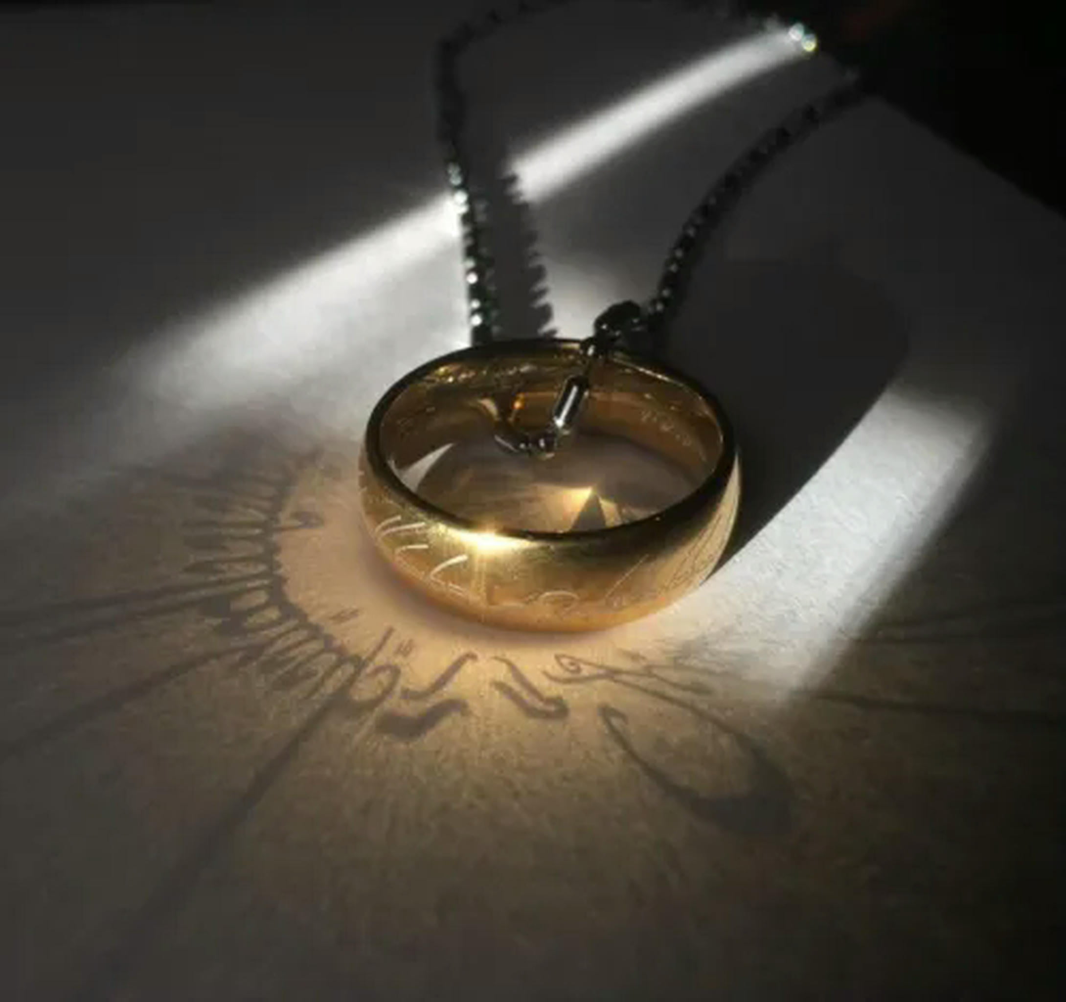 RSAMD Lord of the Rings The One Ring Power Gold Plated 6mm Unisex LOTR ...