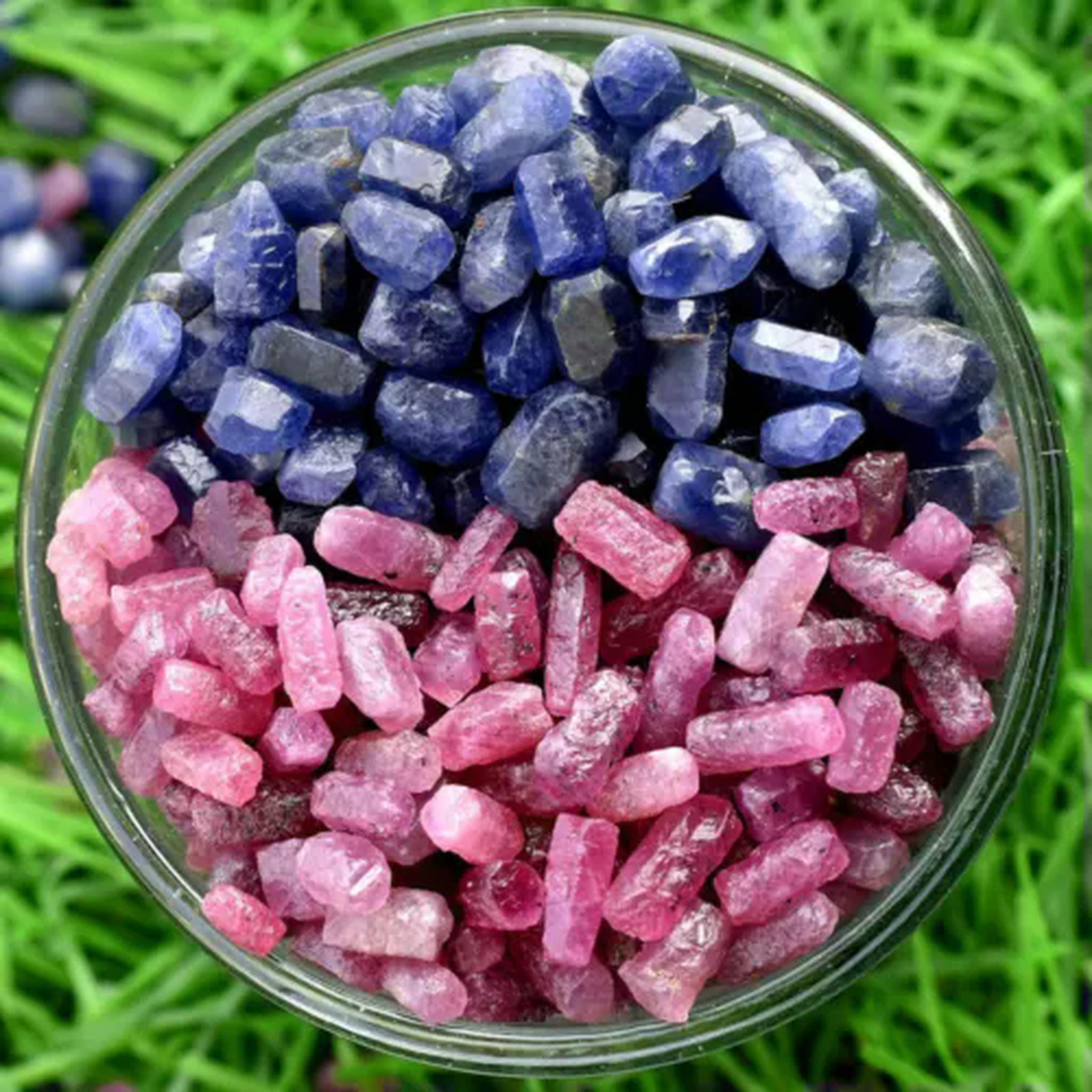 RSAMD Lot 50g/100g Rough Natural Blue Sapphire Ruby Corundum Crystal ...