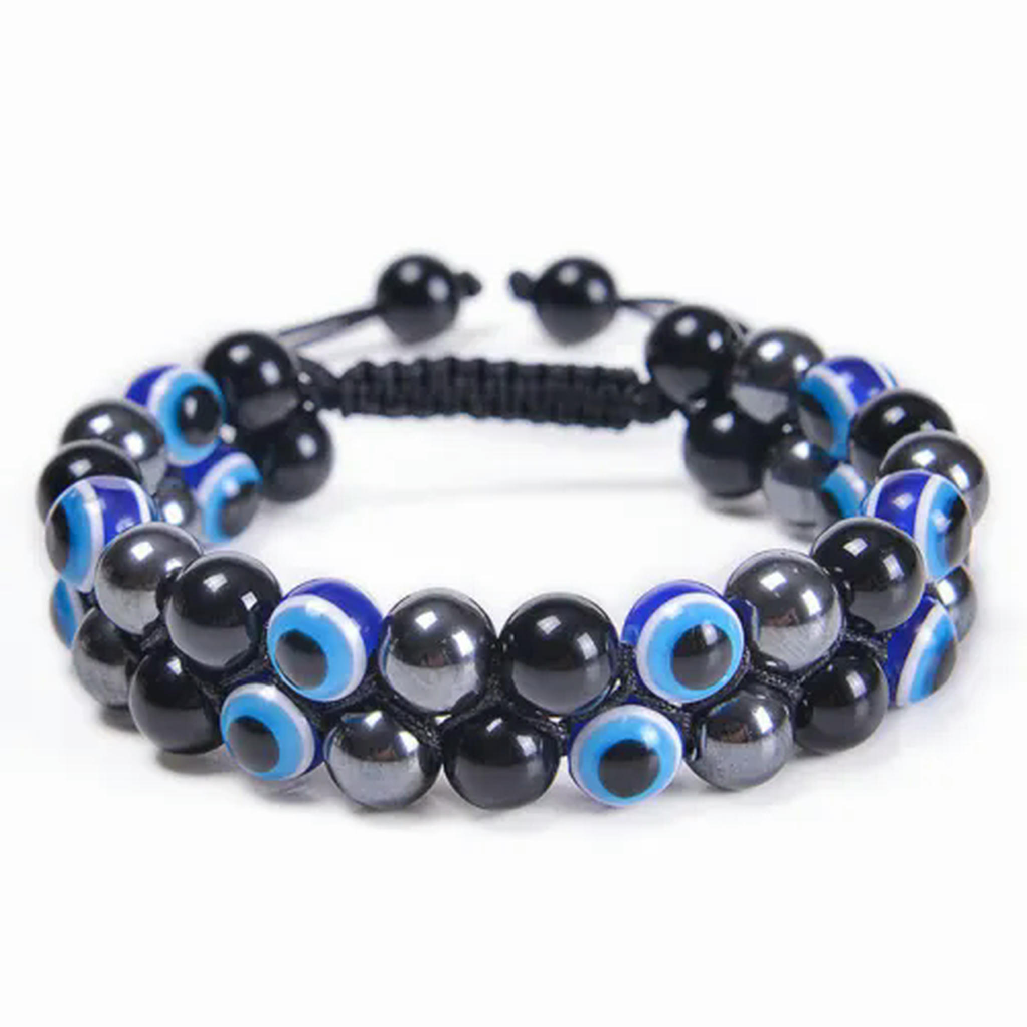 RSAMD Men's Blue Tiger Eye Triple Protection Therapy Bracelet Lucky ...