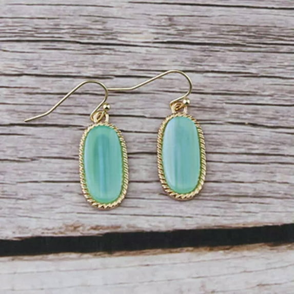 RSAMD Mini Tortoise Shell Oval Drop Earrings for Women Bright Color ...