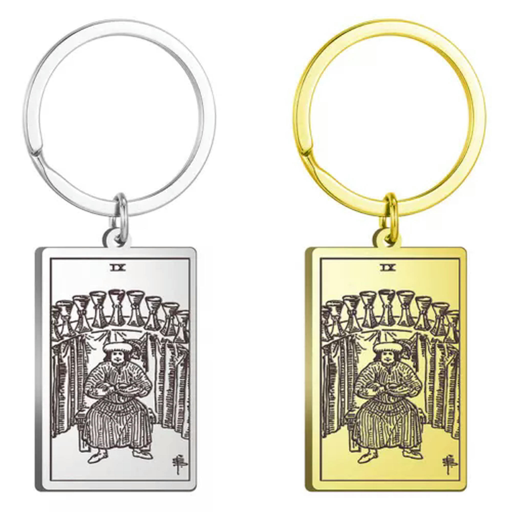 RSAMD Minor Arcana Tarot Card Keychain Amulet Cup KeyRing Supernatural ...
