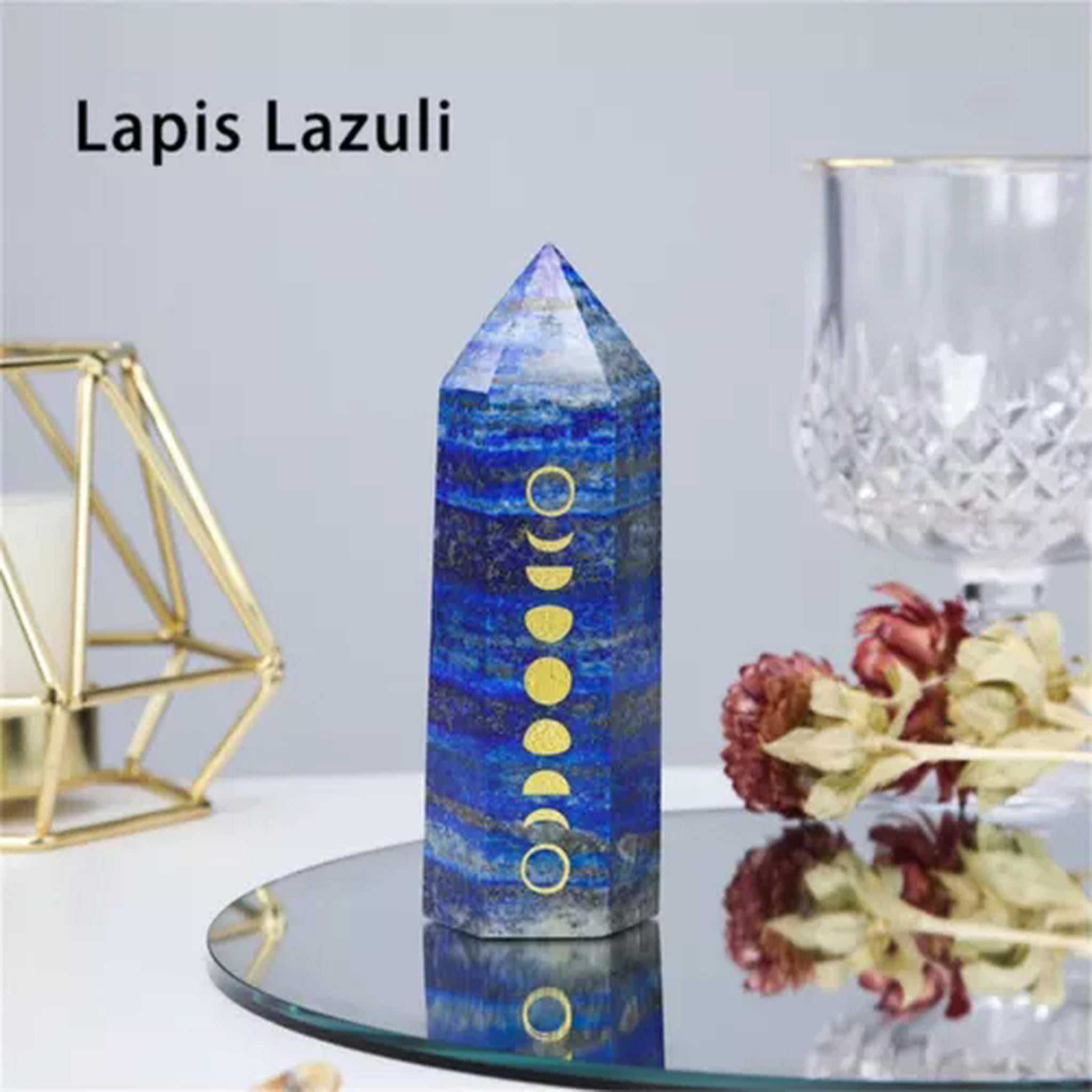 RSAMD Moon Degaussing Lunar Eclipse Hexagonal Obelisk Wand Crystal ...