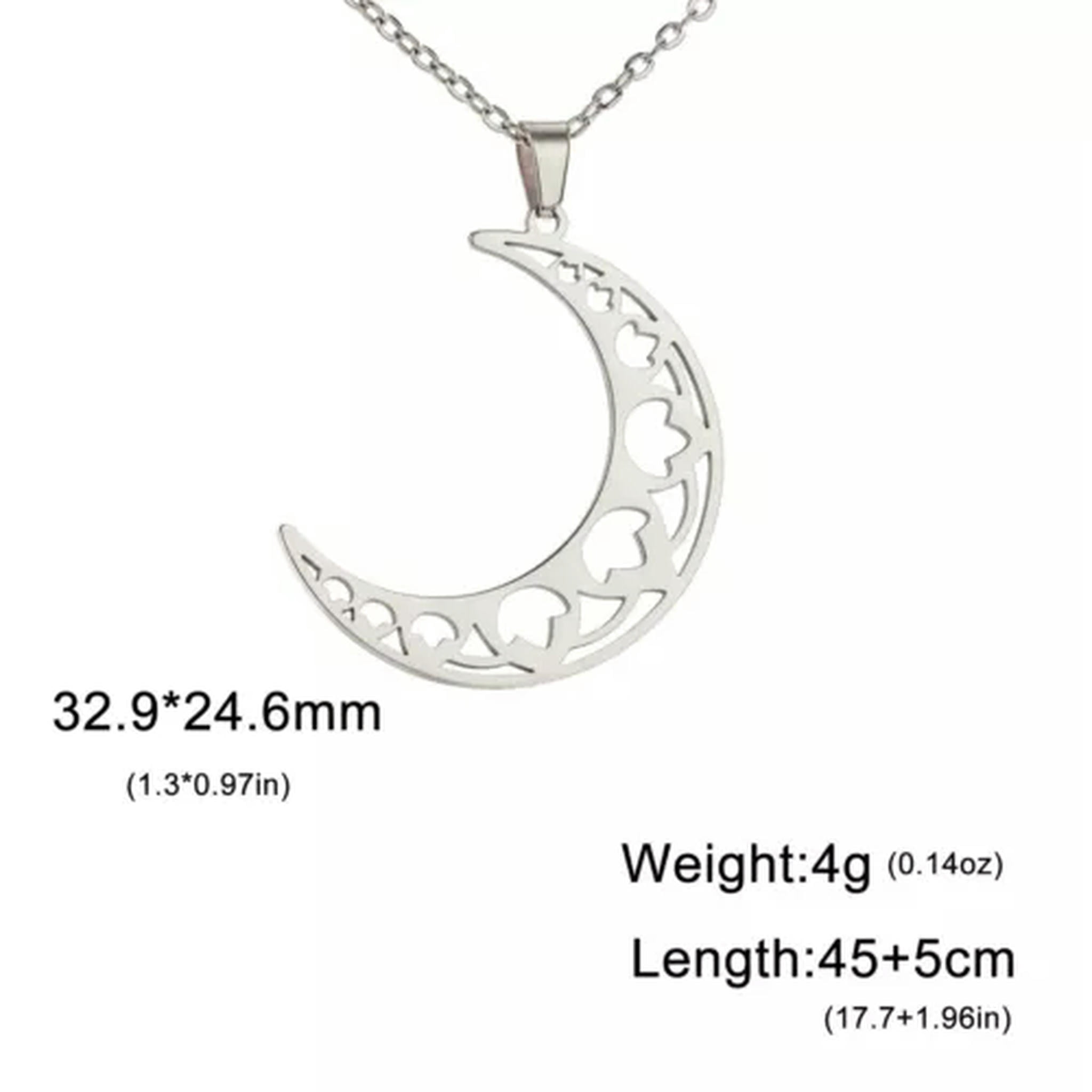 RSAMD Moon Triskelion Pendant Necklace For Women Rabbit Spiral Triskele ...