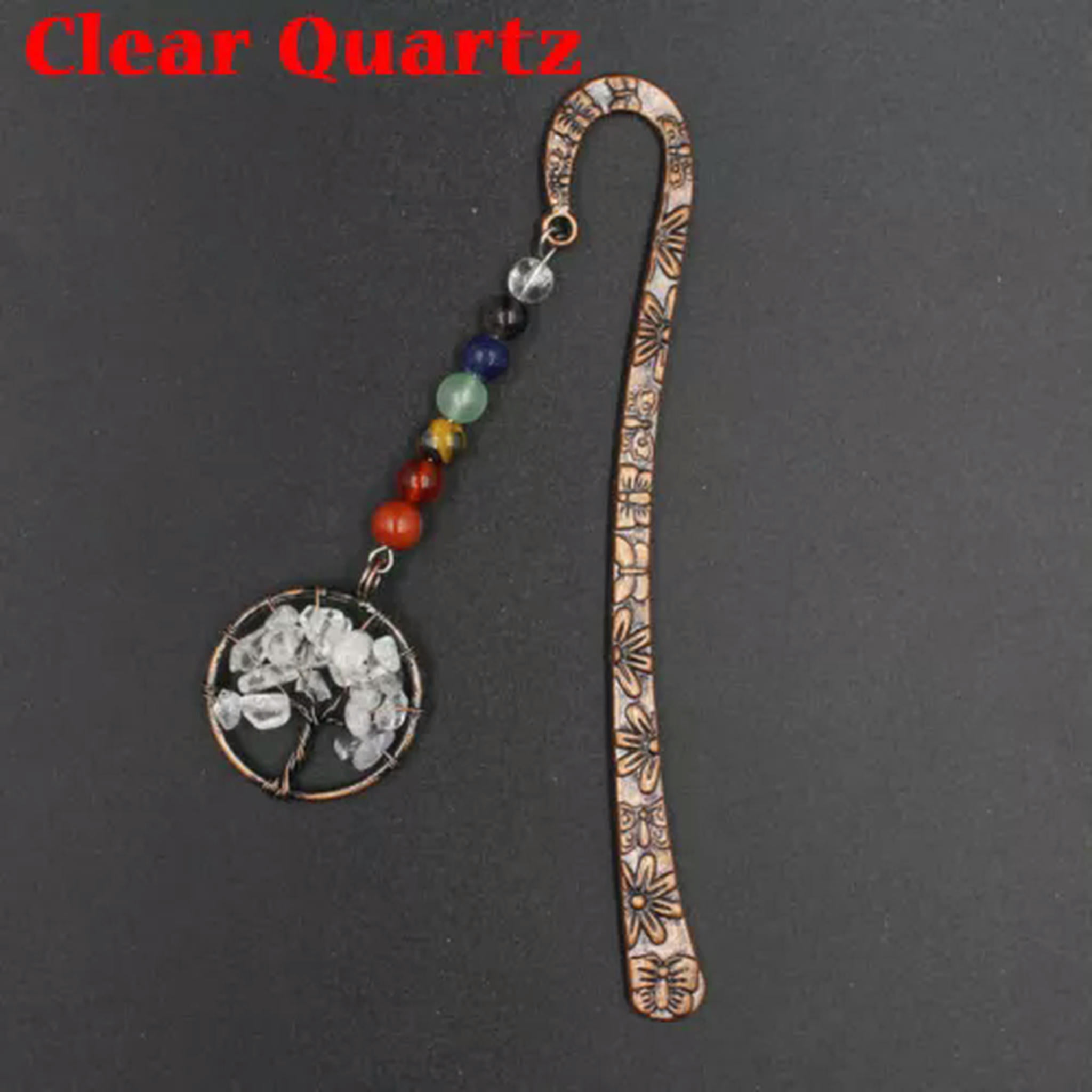 RSAMD Natural Crystal Spiritual Bookmark Gravel Stone Tree of Life ...