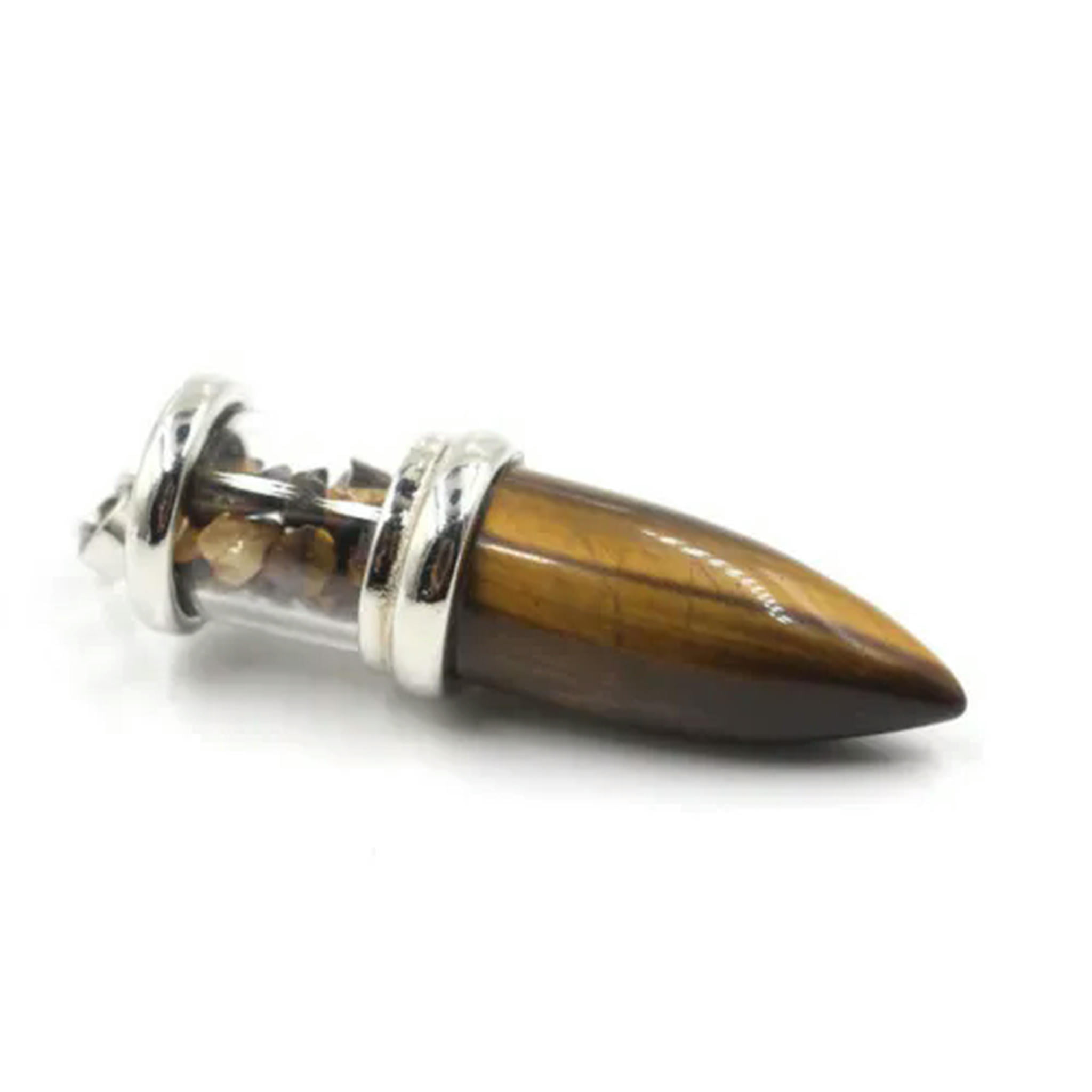 RSAMD Natural Healing Crystal Bullet Shaped Wishing Bottle Cone Reiki ...