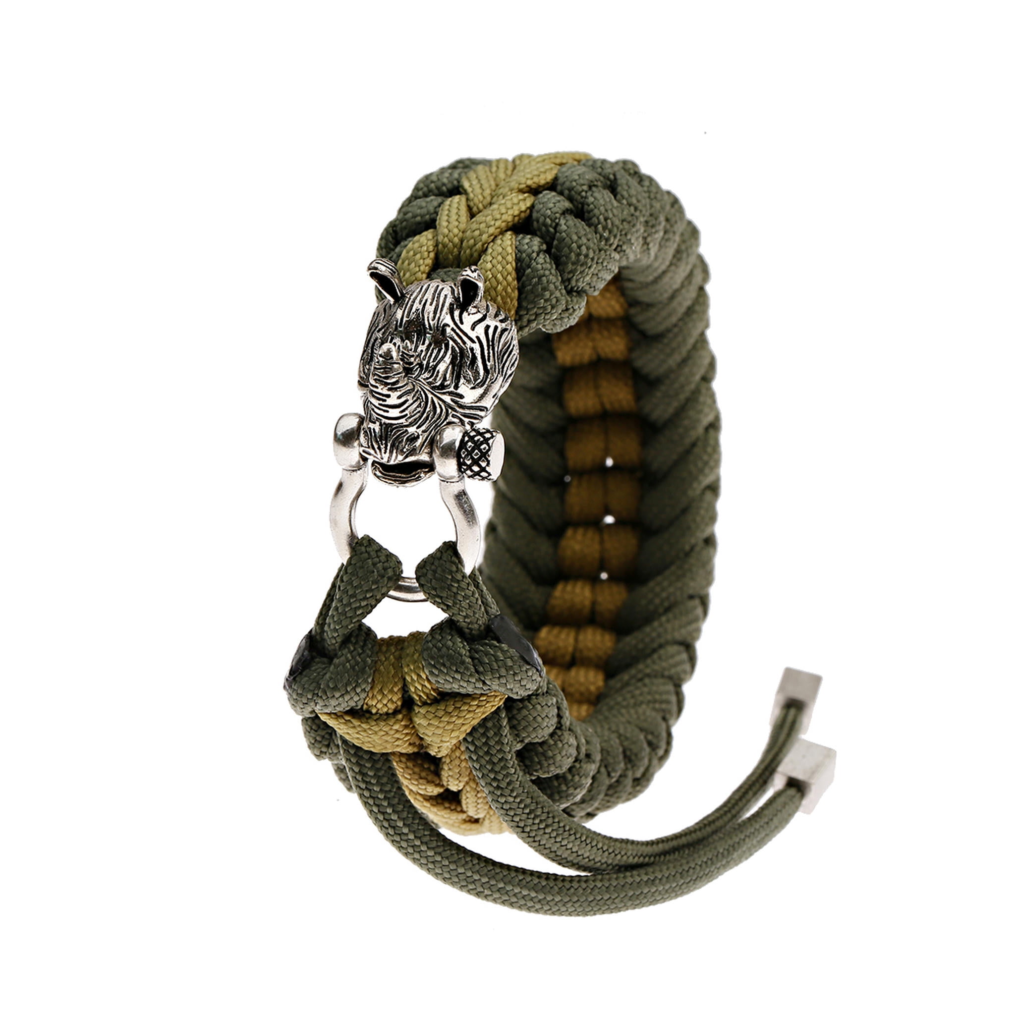 RSAMD Nordic Outdoor Skull Punk Lanyard Bracelet Mens Antique Viking ...