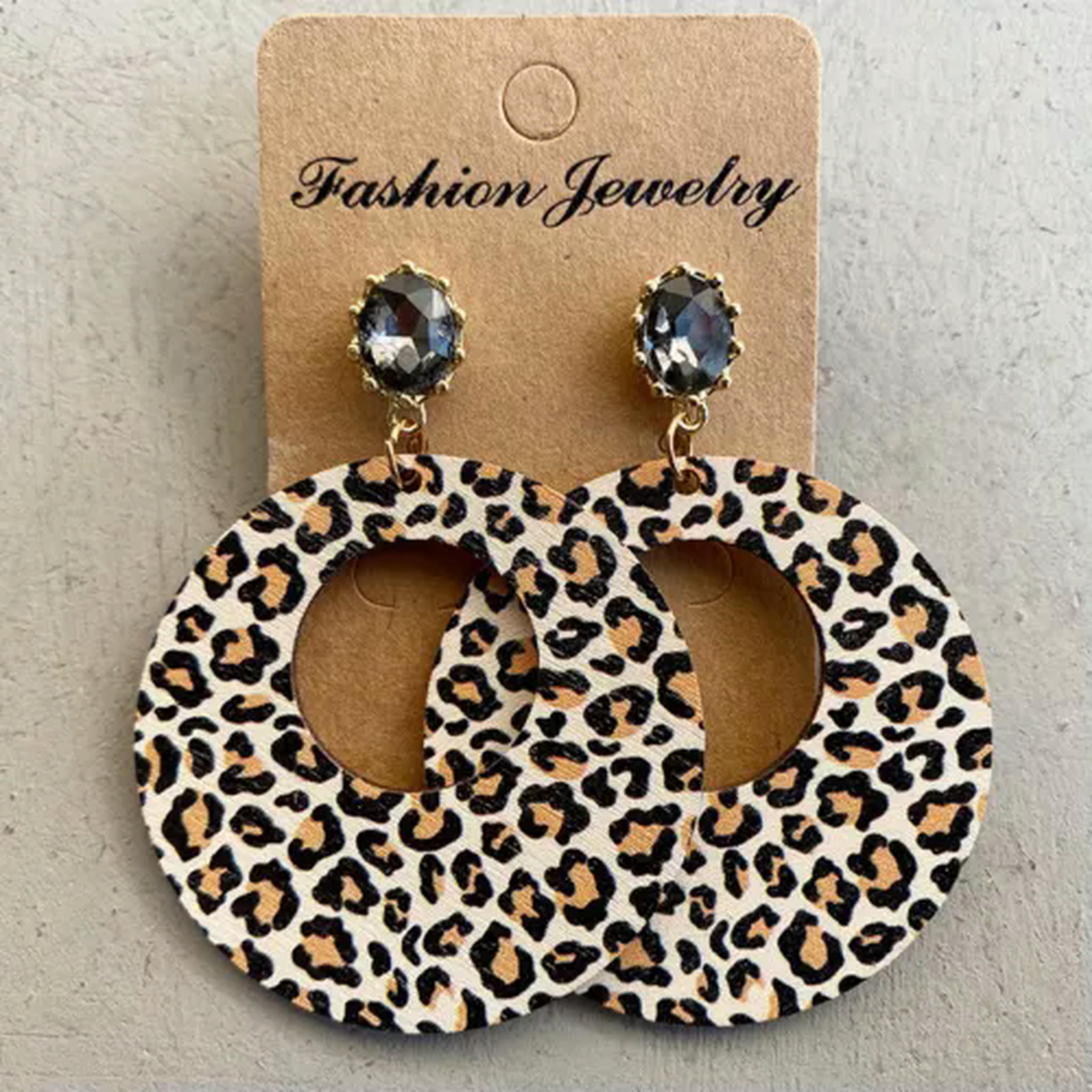 RSAMD Rhinestones Cheetah Cow Print Open Wood Gray Crystal Leopard ...