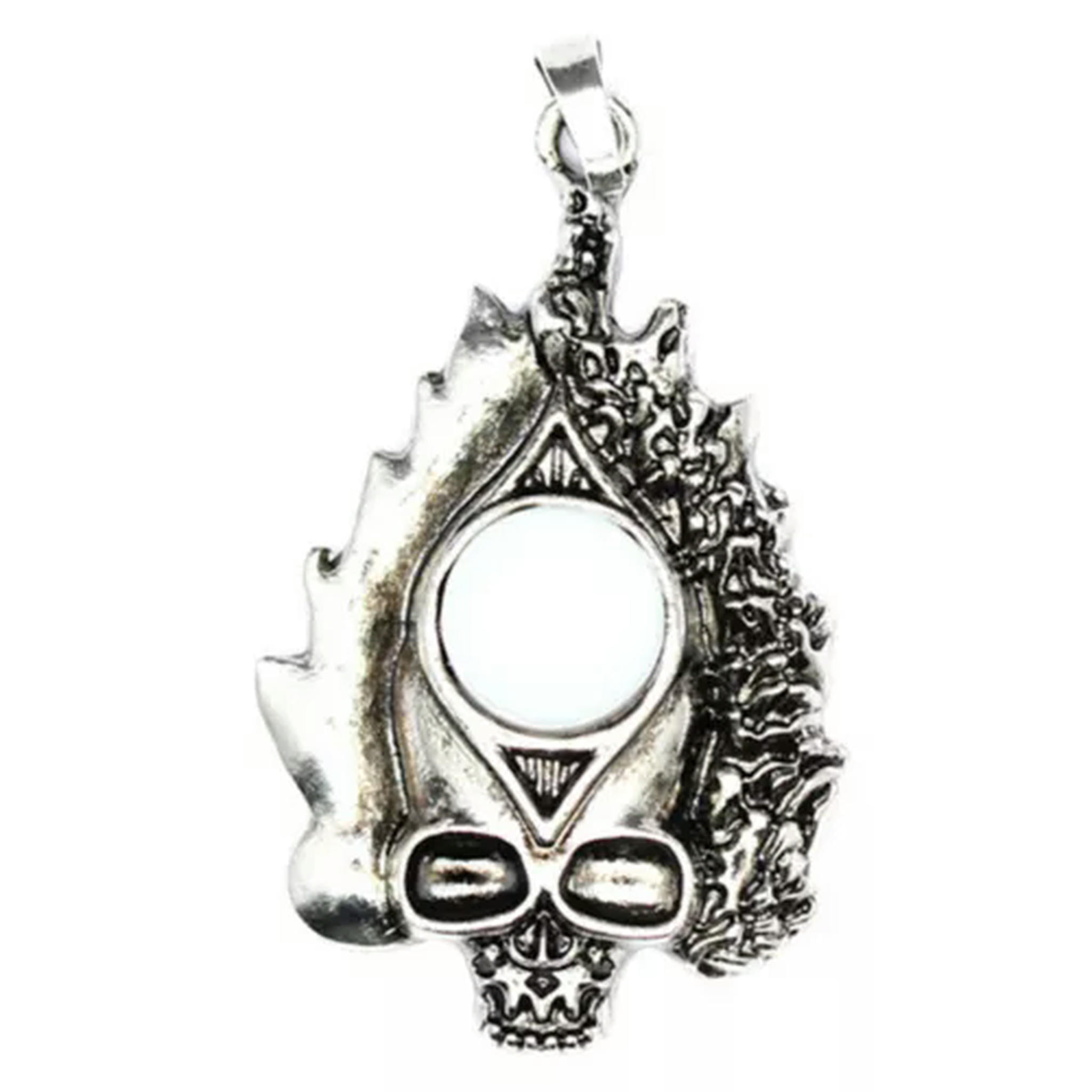 RSAMD Skull Head Skeleton Pendant Natural Crystal Chakra Stone Bead ...
