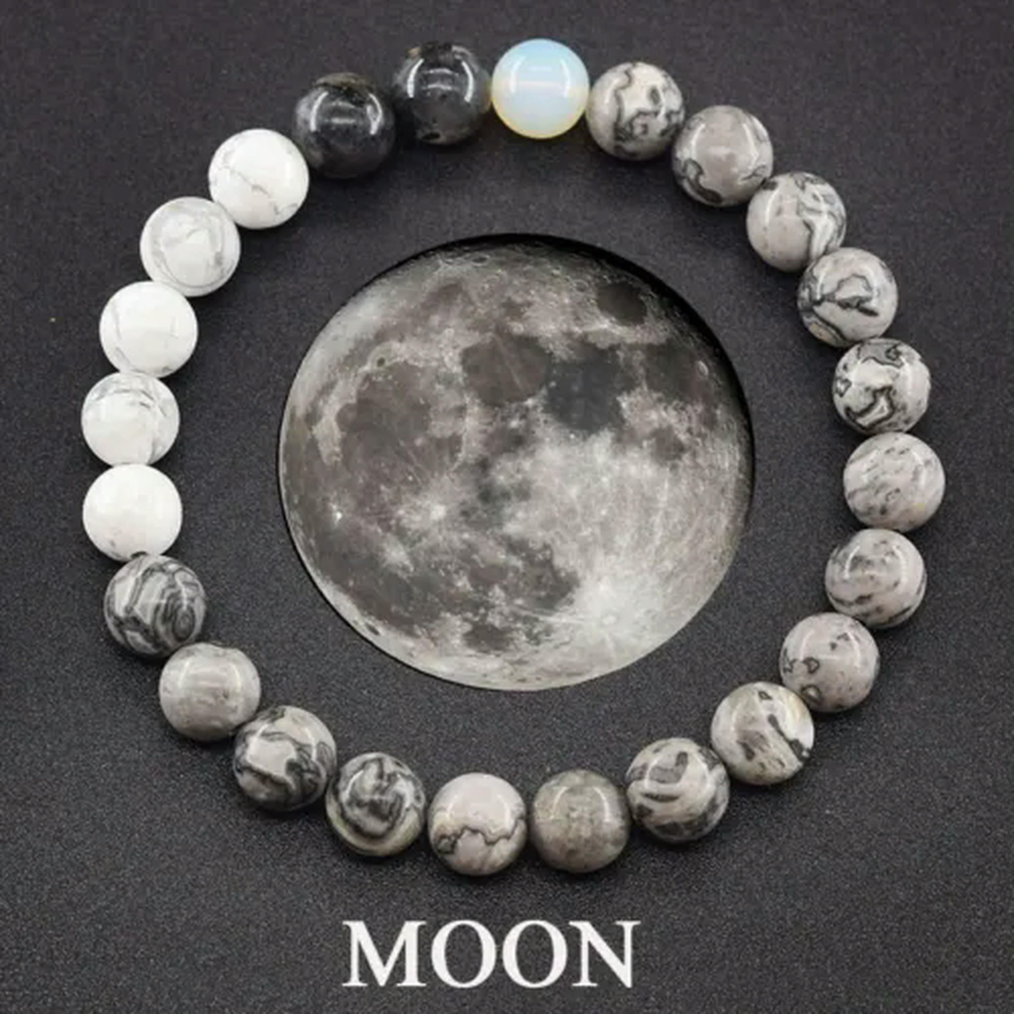 RSAMD Universe Eight Planets Natural Stone Bead Bracelet For Earth ...