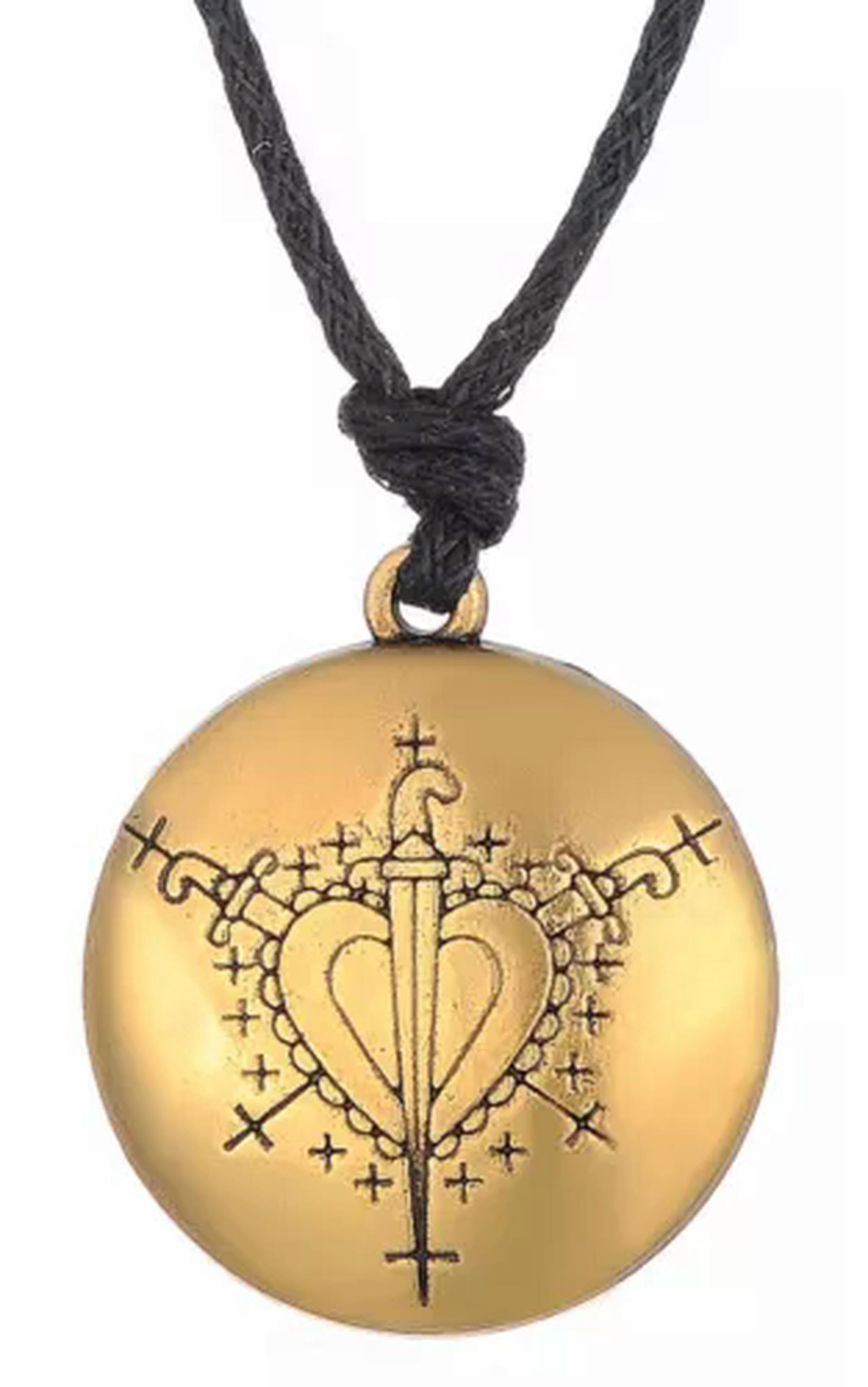 RSAMD Vintage Gothic Ezili Dantor Voodoo Veve Pendant Haitian Vodou ...
