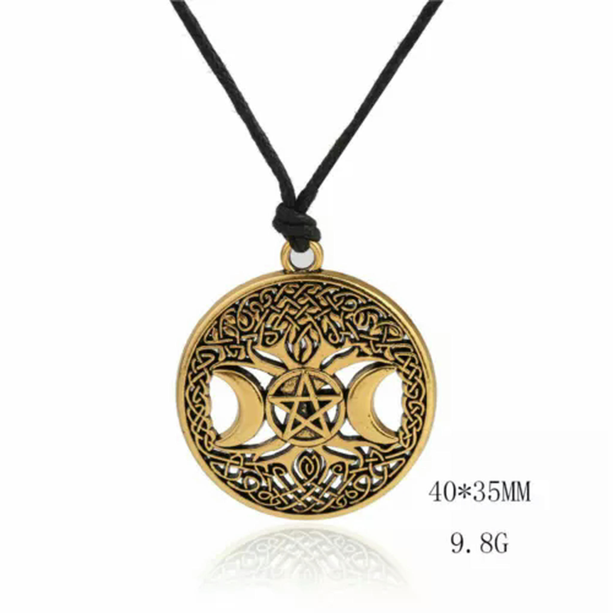 RSAMD Wiccan Triple Moon Goddess Tree Of Life Pentagram Supernatural ...