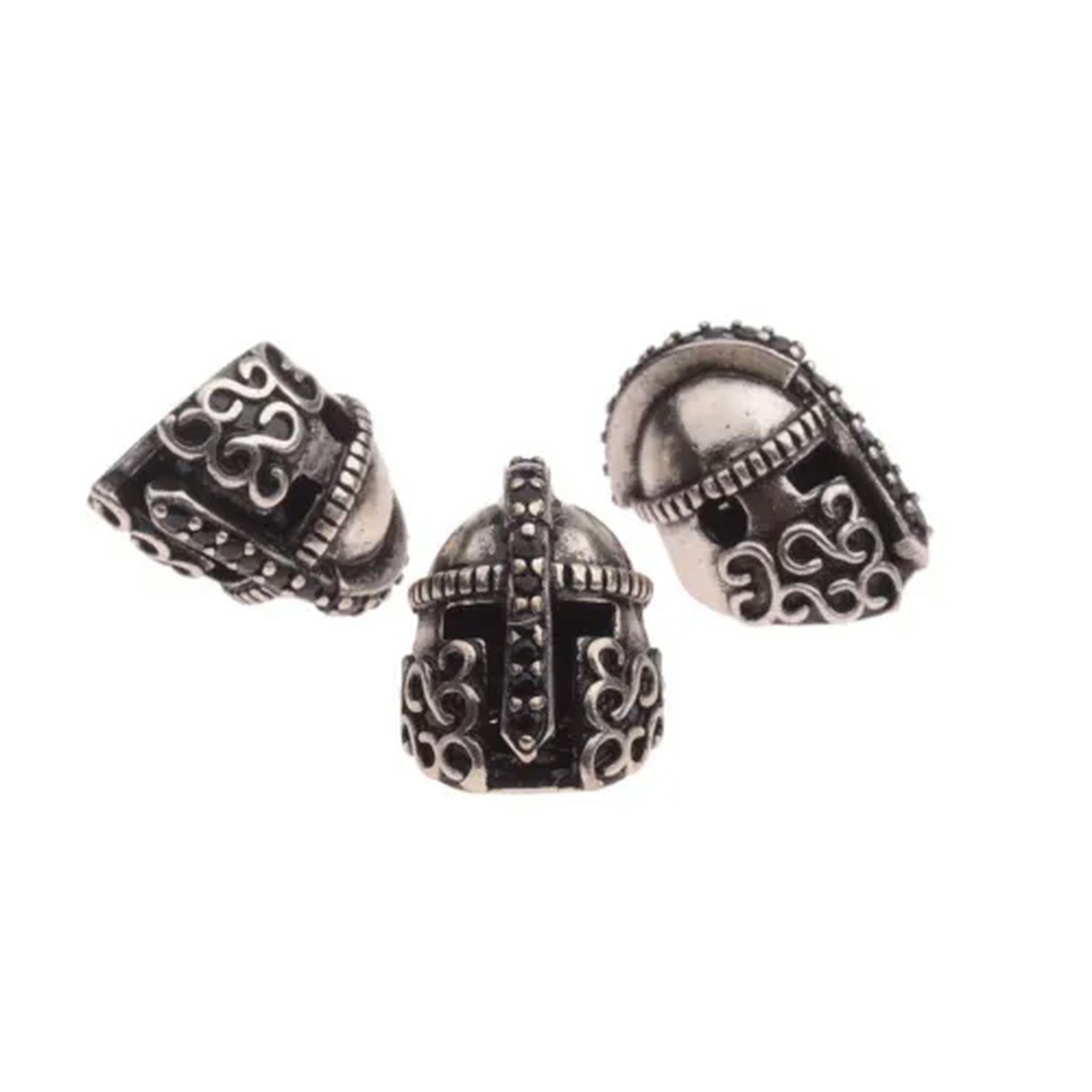 RSAMD Wolf Head Helmet Skull Head Alloy Bead Fit Animal DIY Bracelets ...