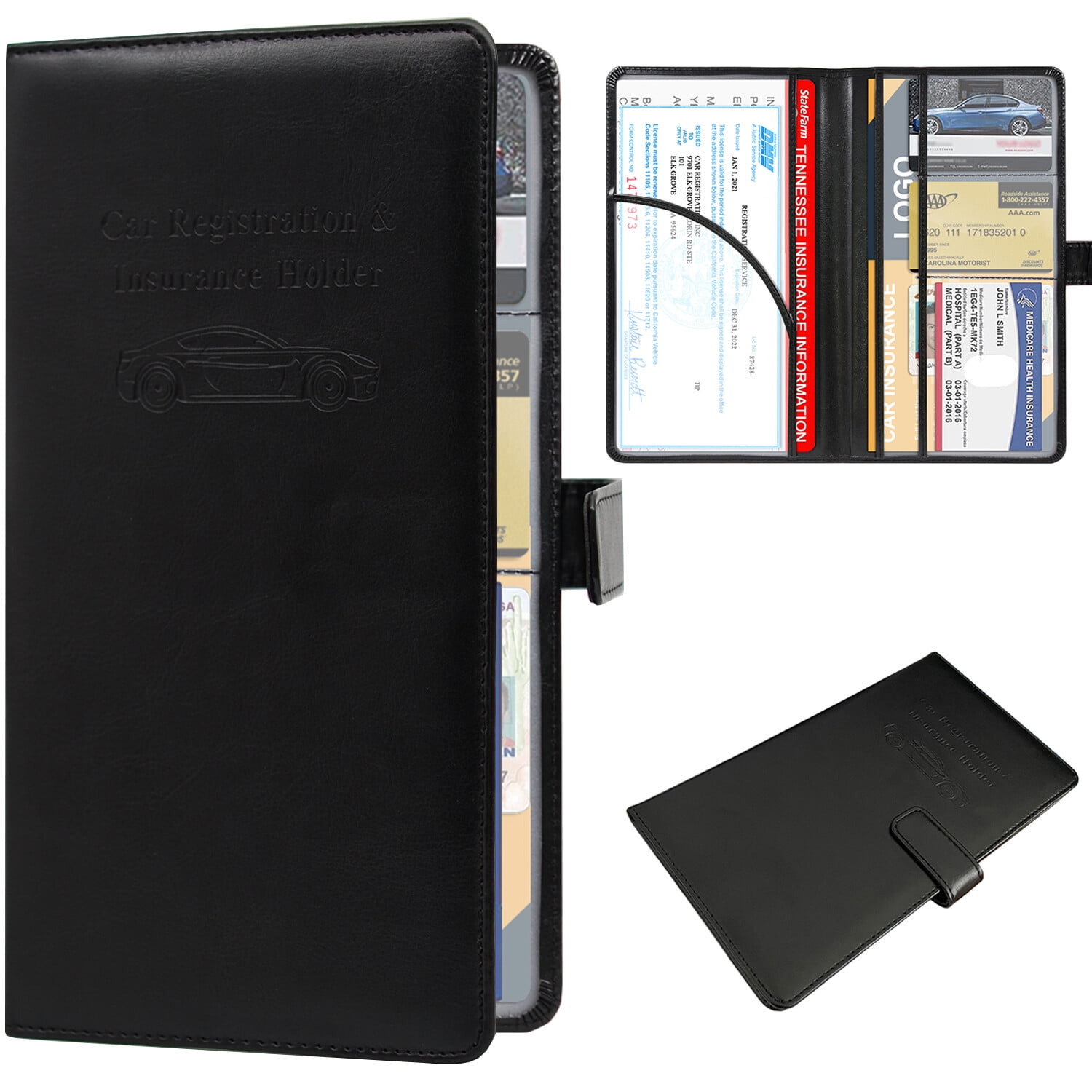 RSAquar Car Registration and Insurance Holder, Vehicle Glove Box ...