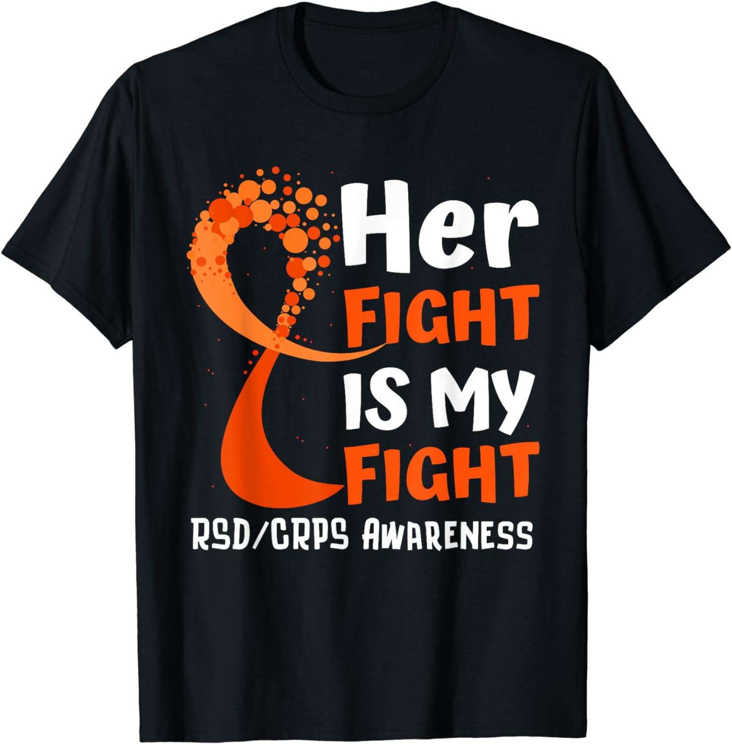 RSD CRPS Awareness Orange Ribbon Family Fighter T-Shirt - Walmart.com