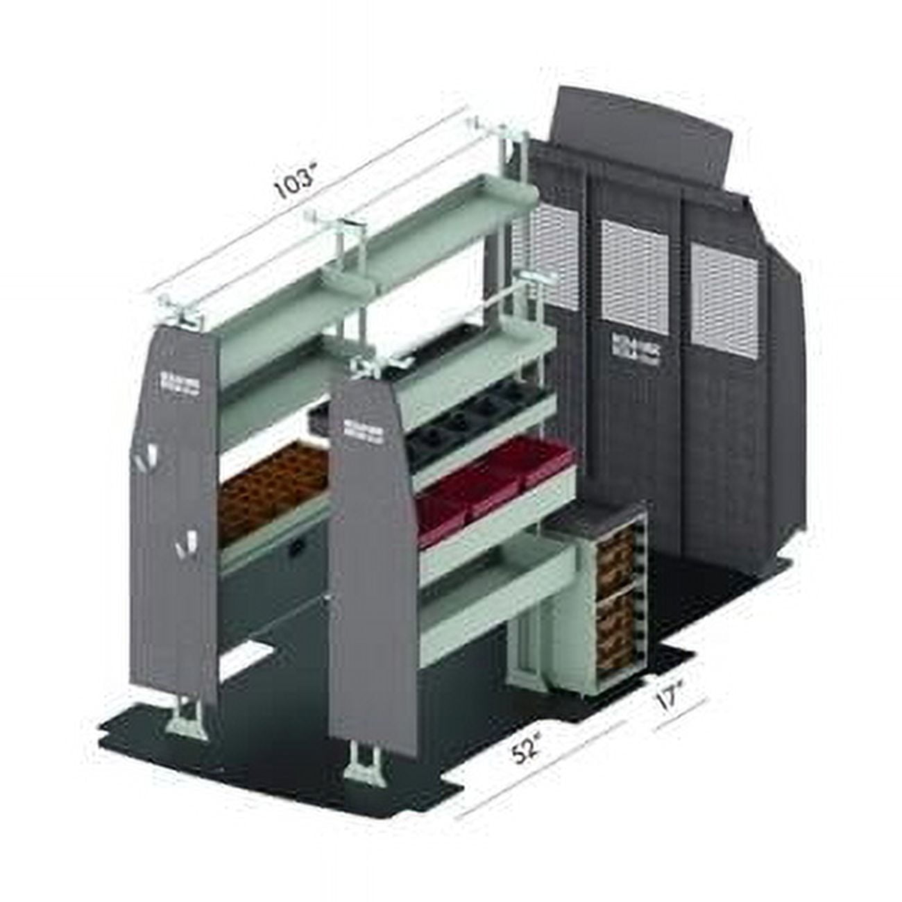 RSEFRHD120 Ext Frame 12-Series M & Hi Shelf for Van - Walmart.com