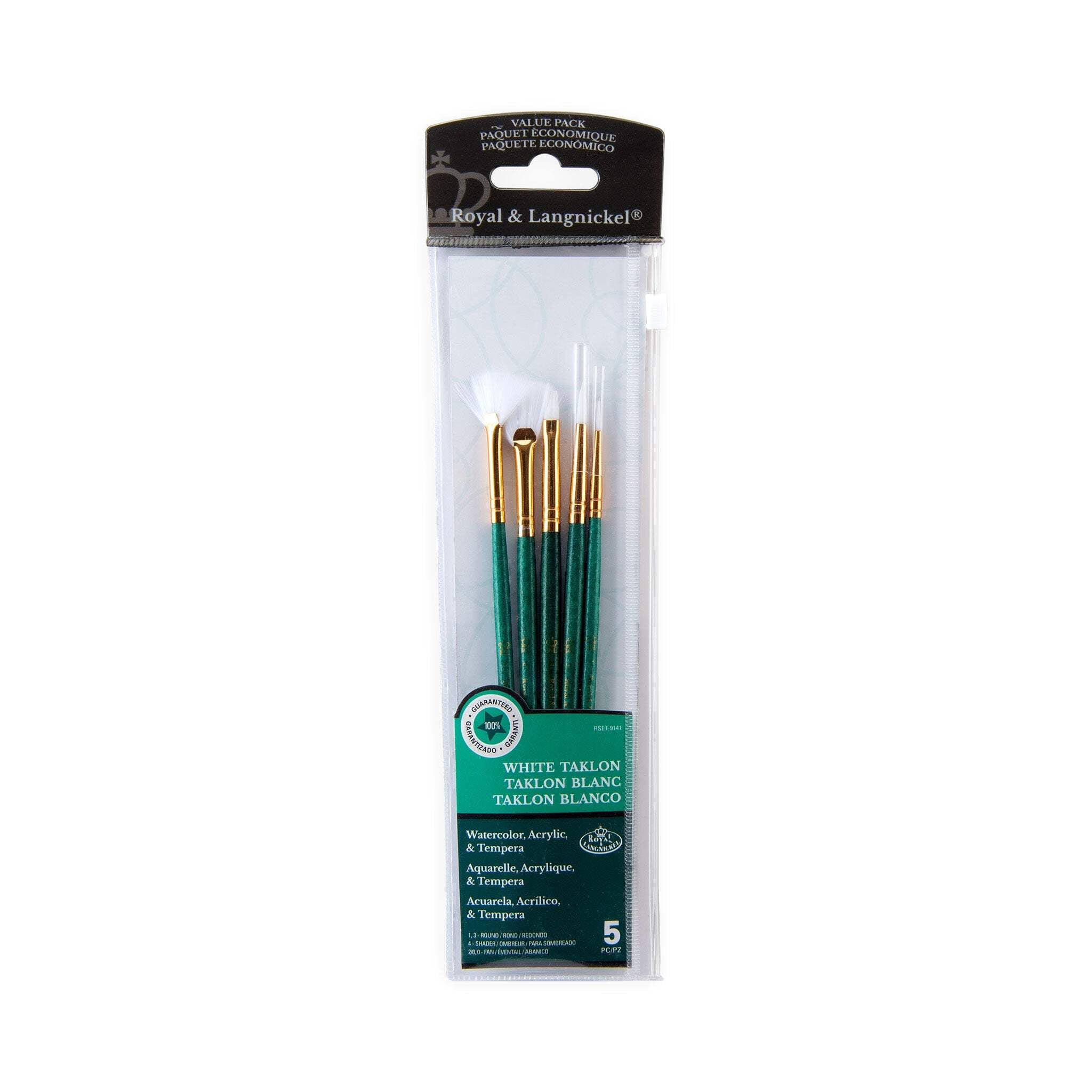RSET-9141 | 5pc White Taklon Variety Brush Set - Walmart.com