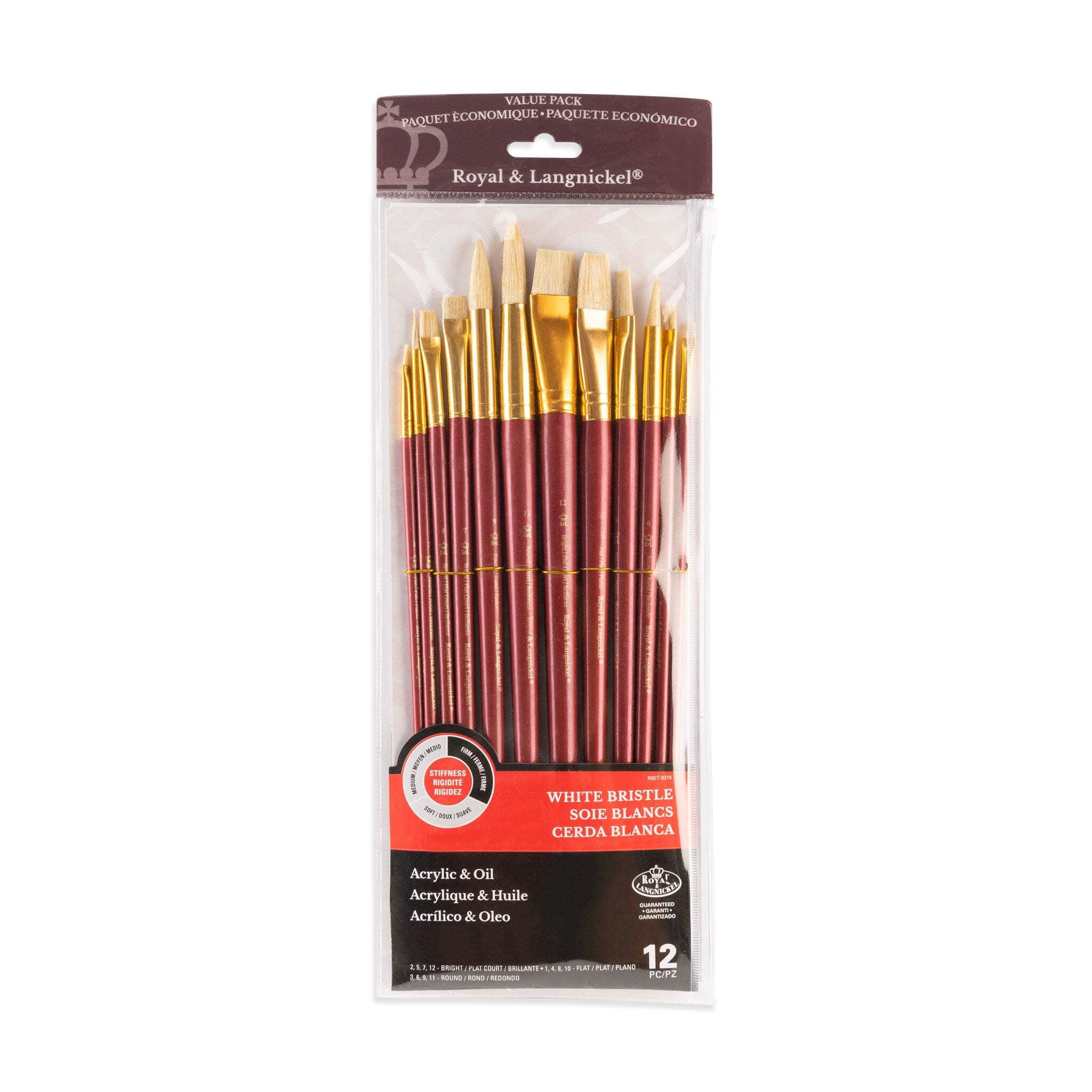 RSET-9319 | 12pc White Bristle Long Handle Variety Brush Set - Walmart.com