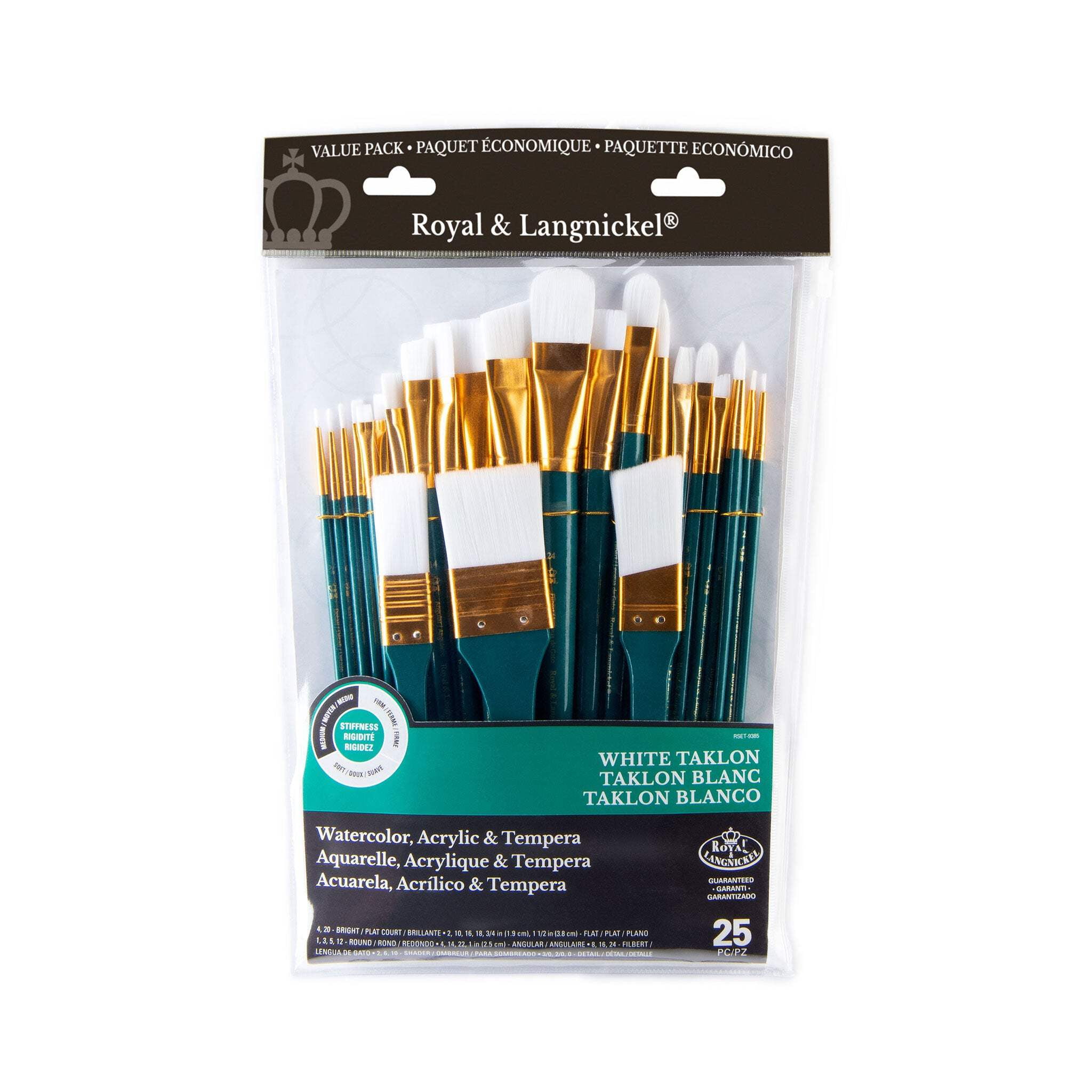RSET-9385 | 25pc White Taklon Variety Brush Set - Walmart.com