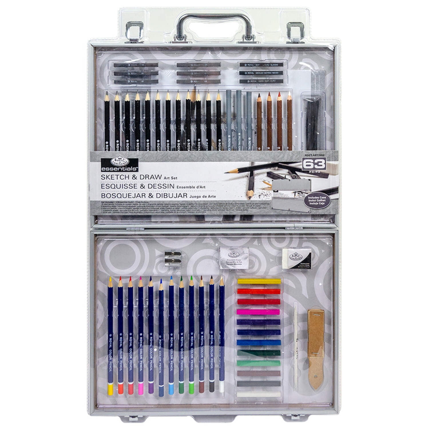 Royal & Langnickel Essentials™ 63pc Sketch & Draw Art Set - Walmart.com