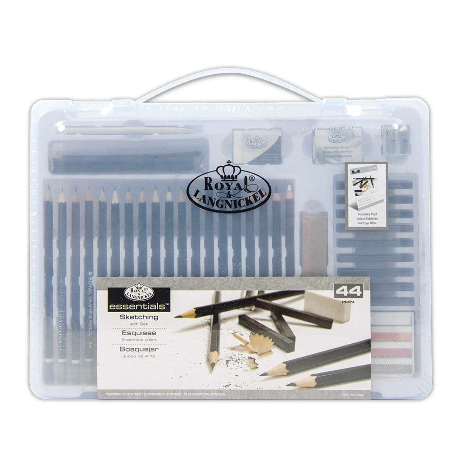 RSET-ART3205 | Sketching Large Clear Art Set - 44pc - Walmart.com