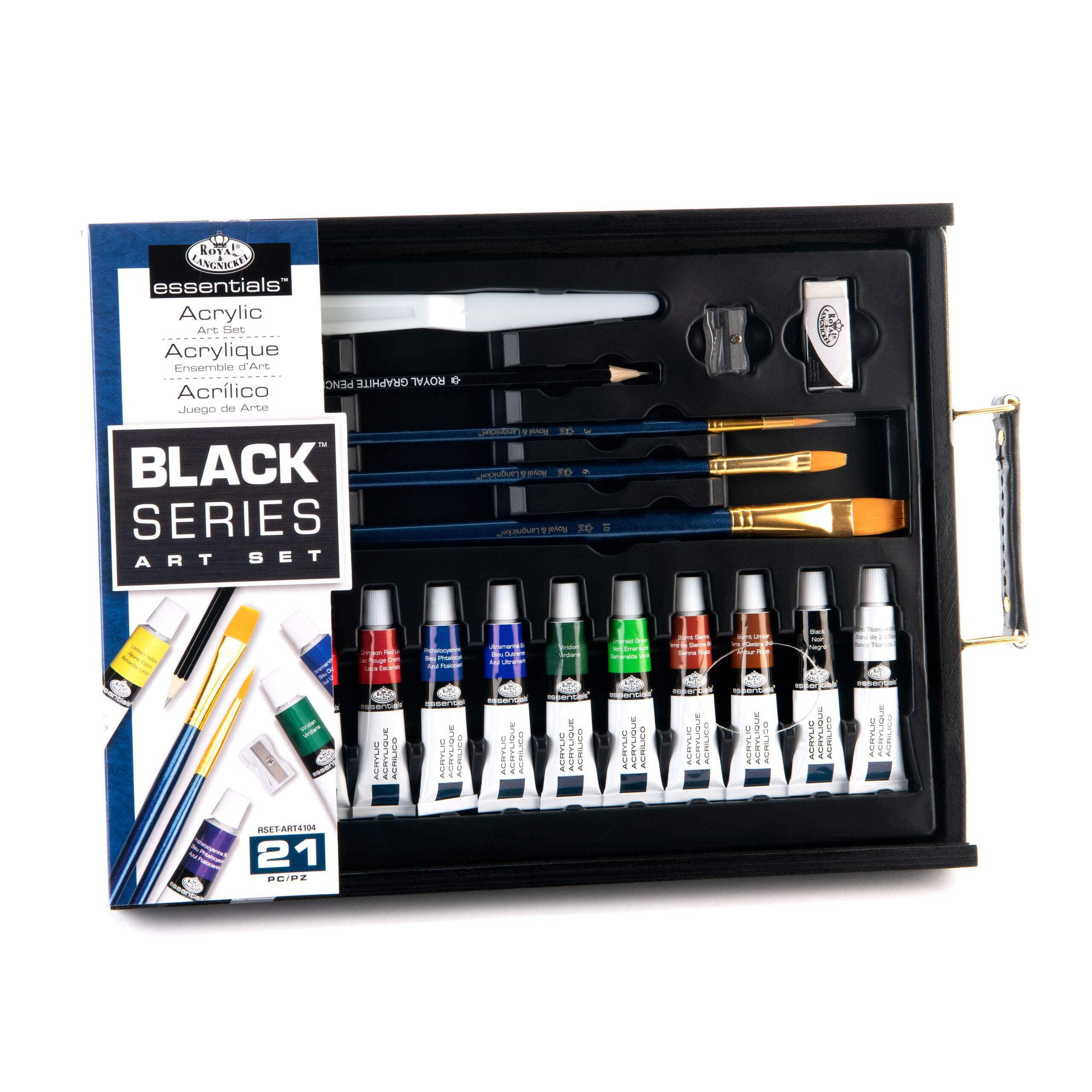 Royal & Langnickel essentials™ 21pc Black Series Acrylic Art Set ...