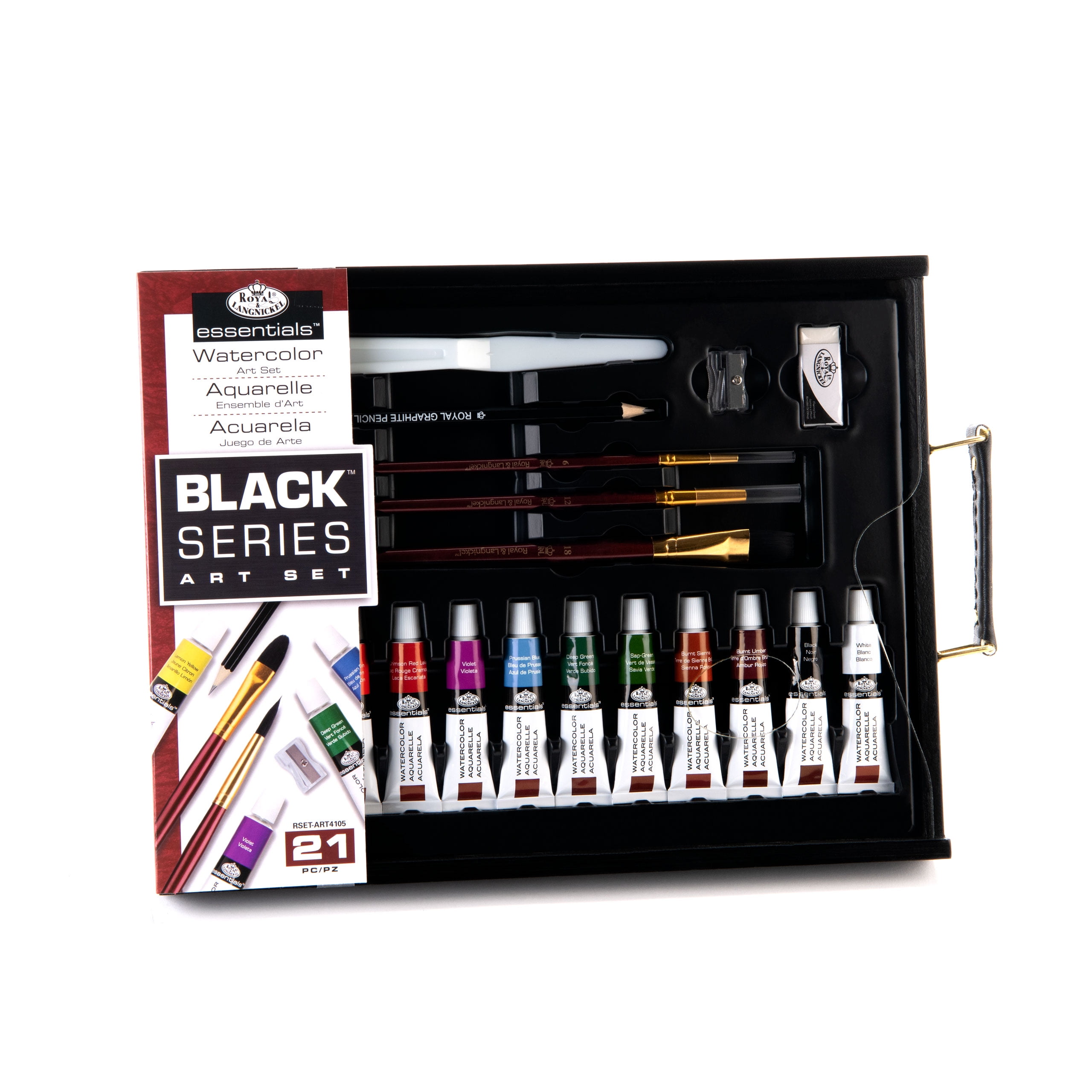 Royal & Langnickel Essentials - 21pc Clear Pallet Black Series ...