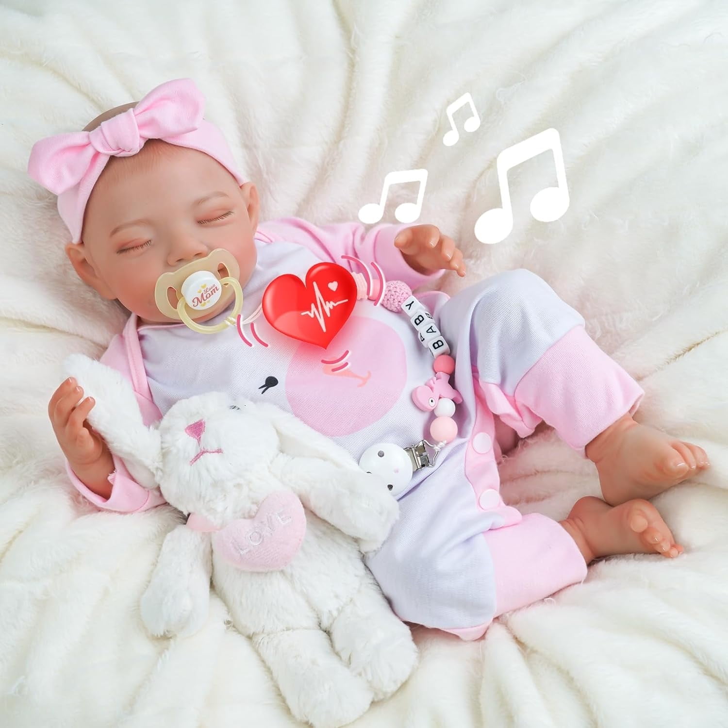 RSG 20in Reborn Baby Dolls, Realistic Toy Sleeping Baby Girl with ...