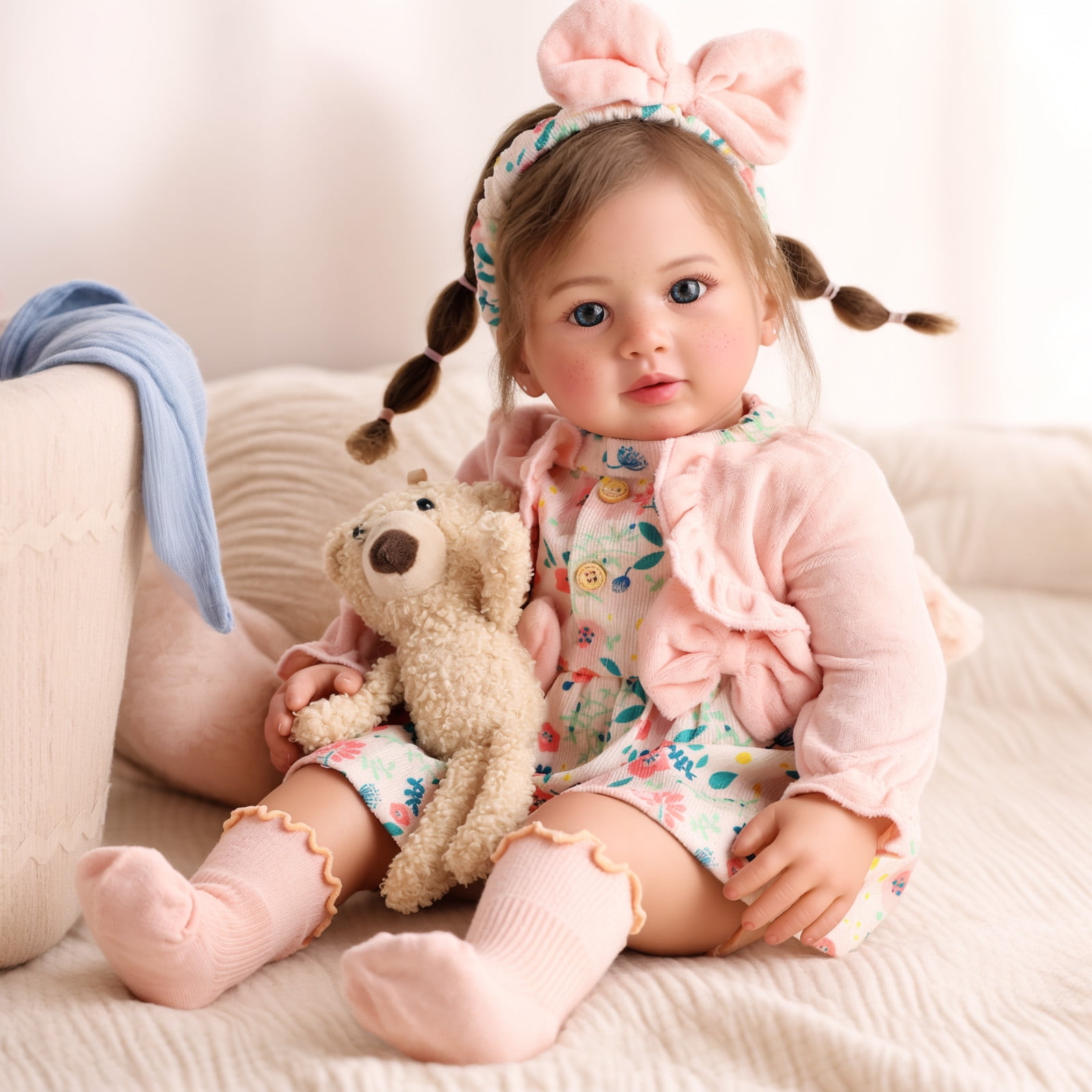 RSG Lifelike Reborn Baby Dolls Candy - 22 Inch Newborn Baby Doll Brown ...